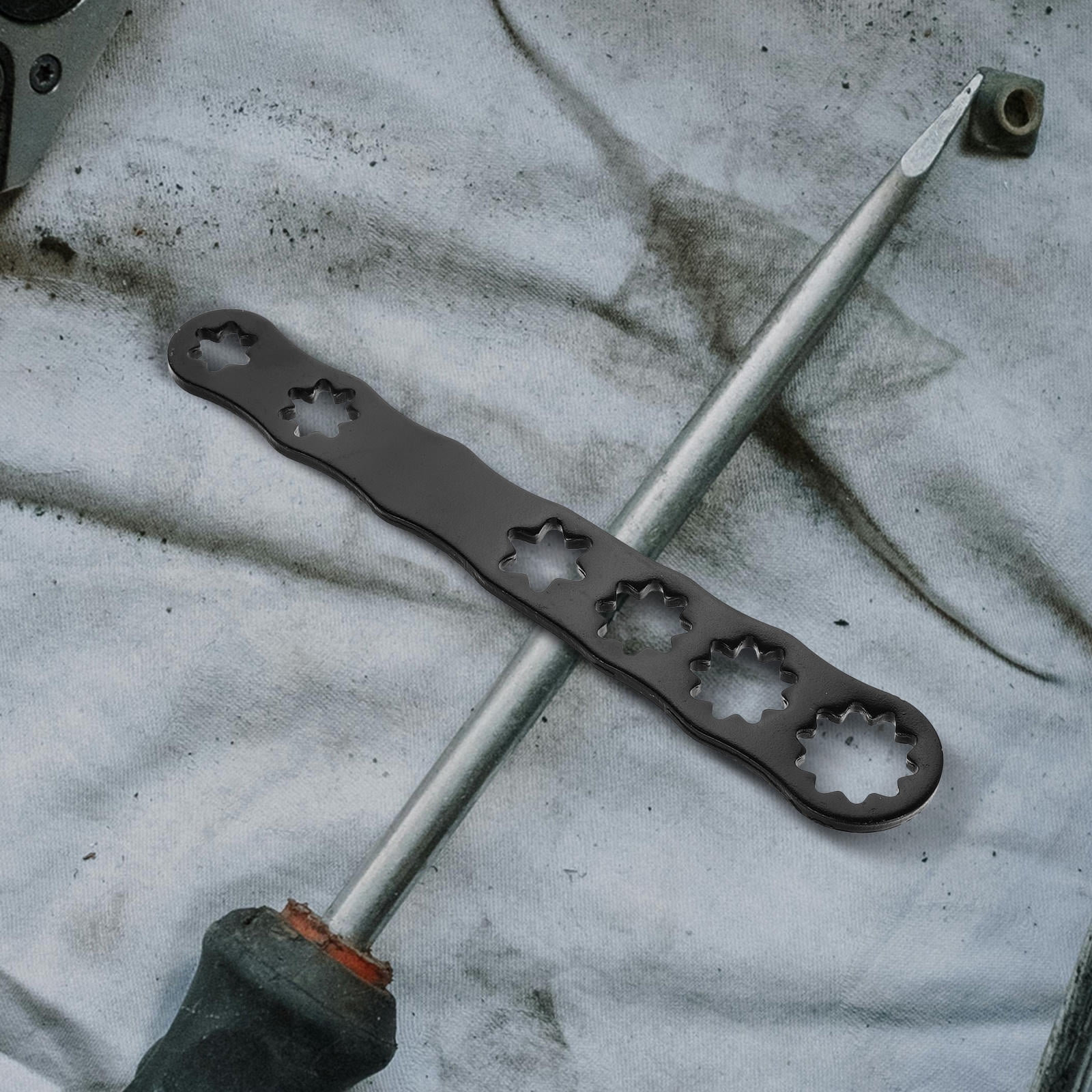 AURARMLET Motorcycle Repair Chain Tensioner Wrench Black Durable Metal ...