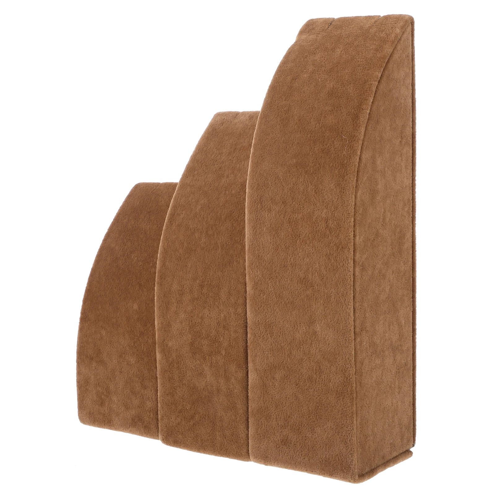 AURARMLET Curved Necklace Stand Organizer in Light Brown Velvet ...