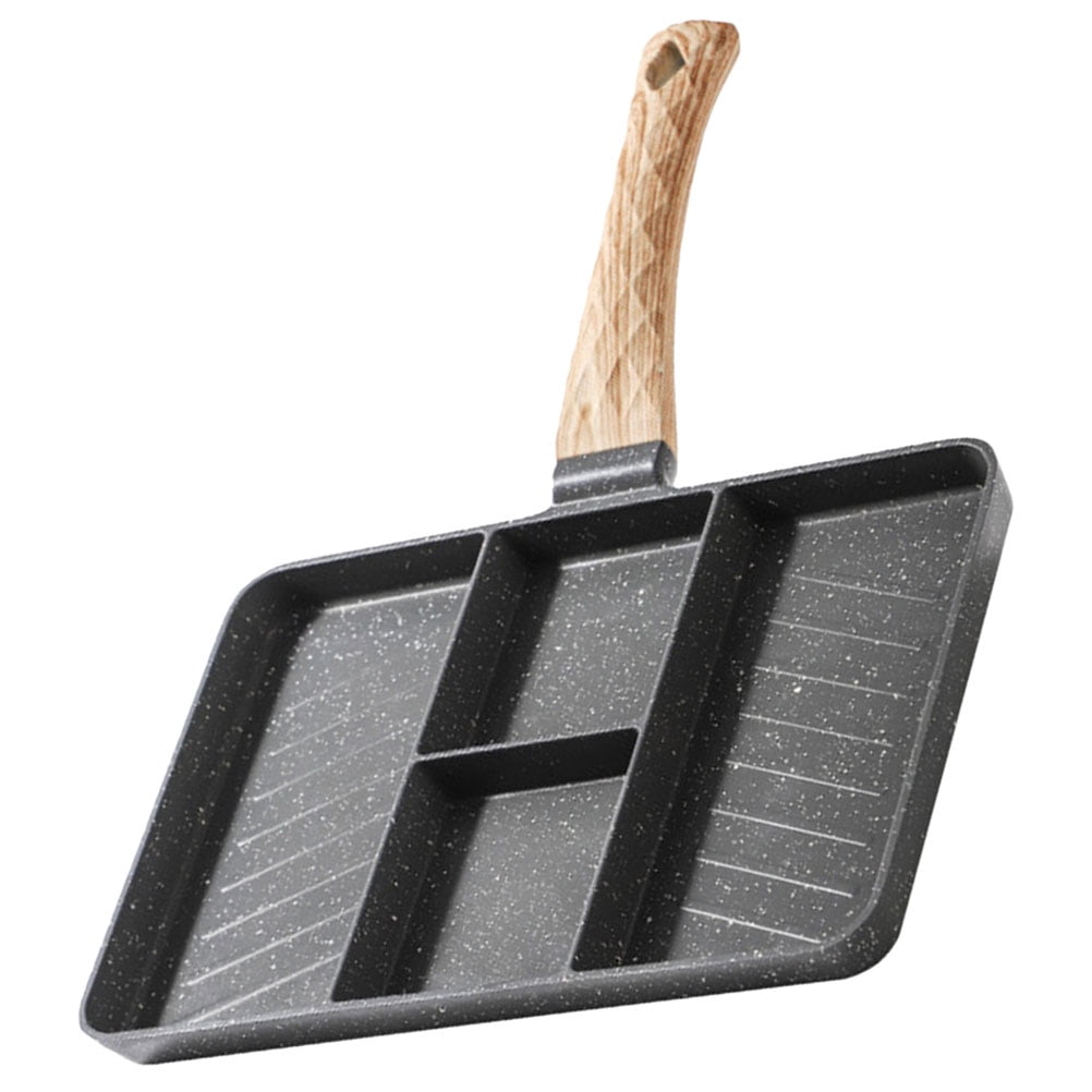 AURARMLET Non-Stick Divided Pan: 4-Section Versatile Breakfast Grilling ...