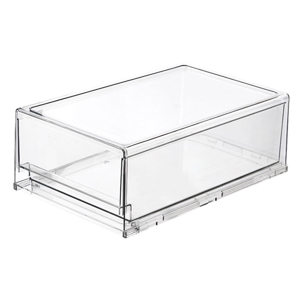 AURARMLET White Refrigerator Organizer Plastic Kitchen Drawer Storage ...