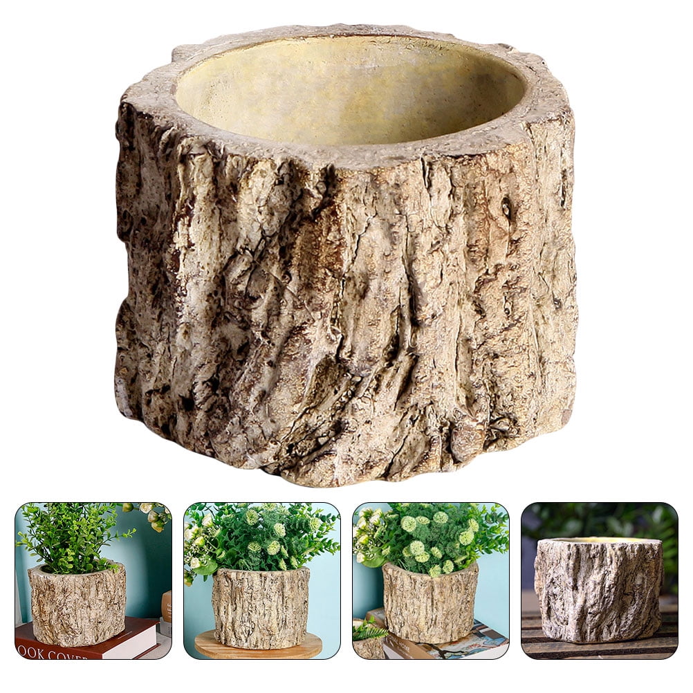 AURARMLET Outdoor Tree Planter Pot Simulated Tree Shaped Flowerpot ...
