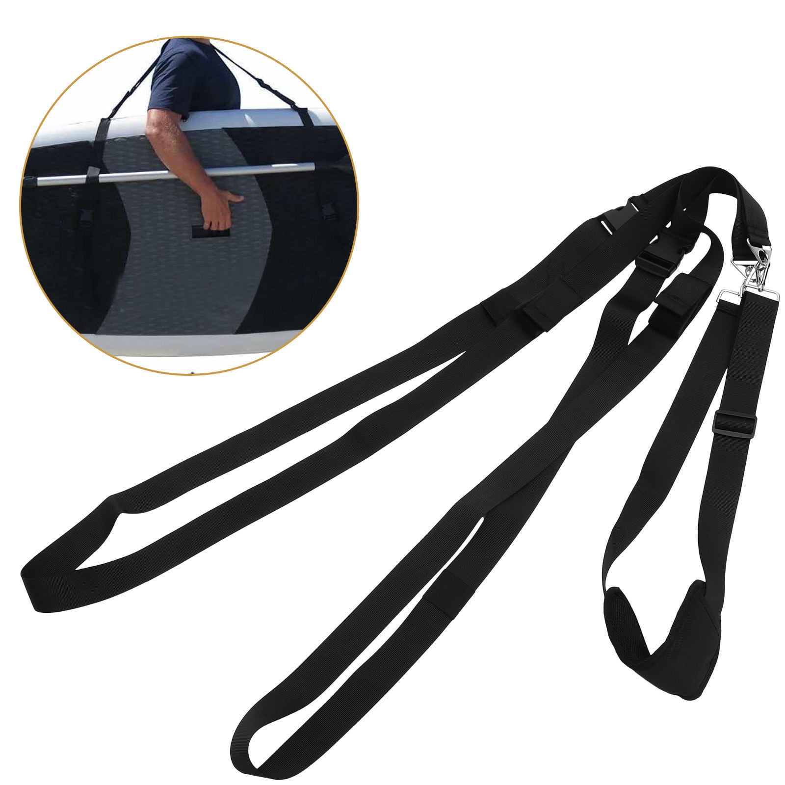 AURARMLET Black Nylon Surfboard Strap Carrier for Outdoor Use with ...