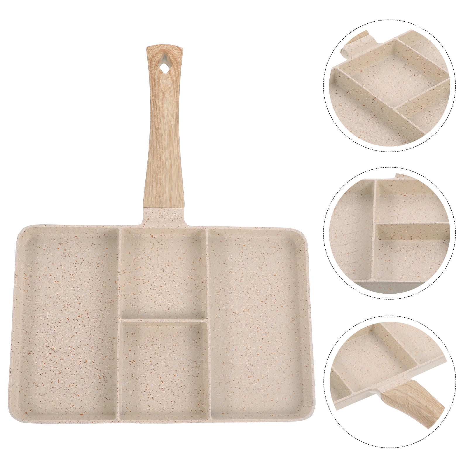 AURARMLET Multi Function Non Stick Frying Pan Groove Design Ergonomic ...