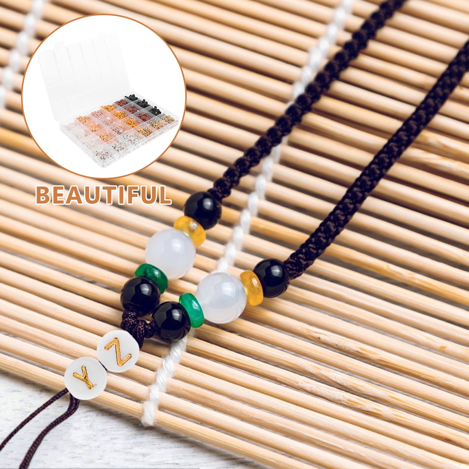 AURARMLET Polymer Clay Letter Beads Assorted Colors DIY Bracelet Making ...