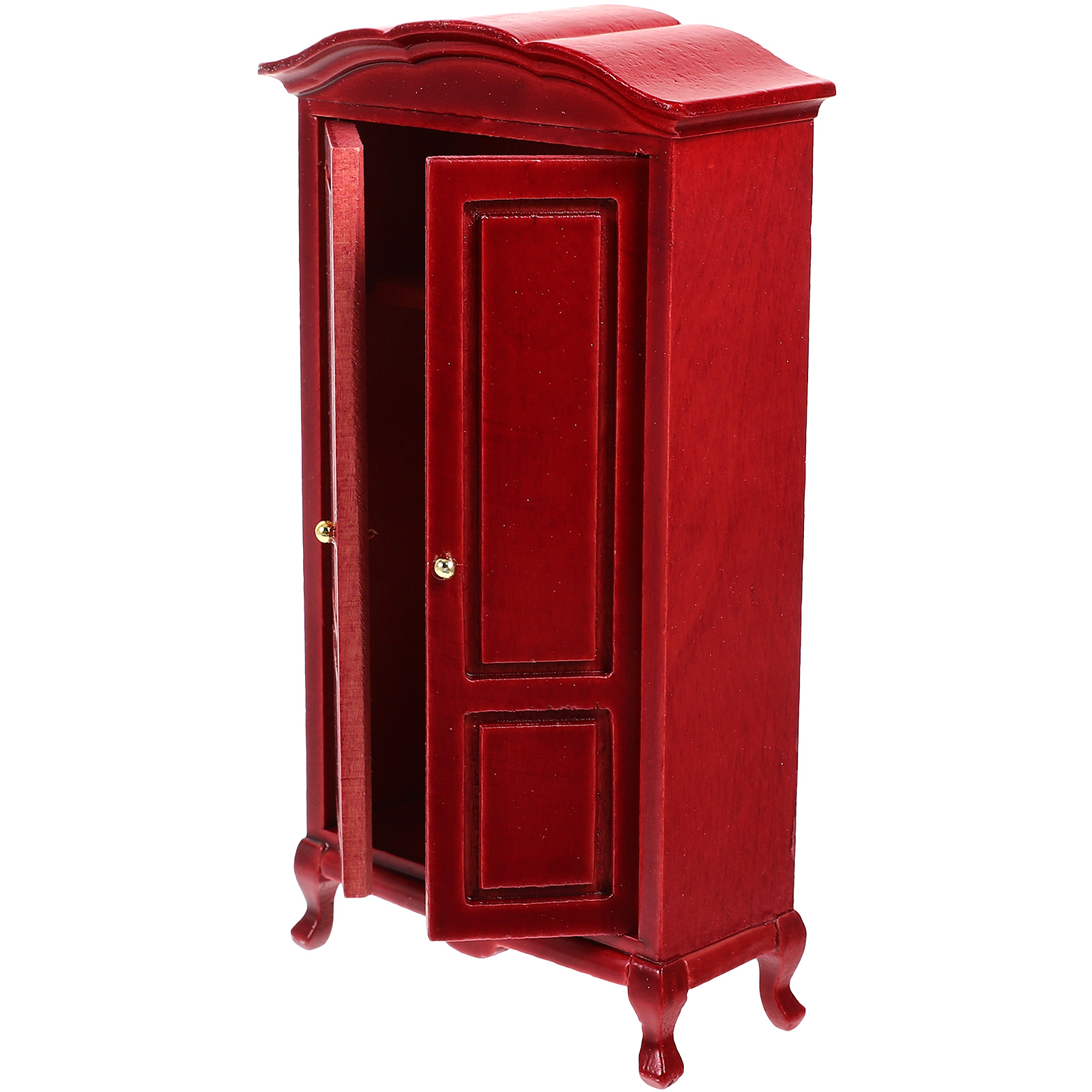 AURARMLET Miniature Dollhouse Wardrobe Wood 1Pack 3.6x1.5x6.5in ...