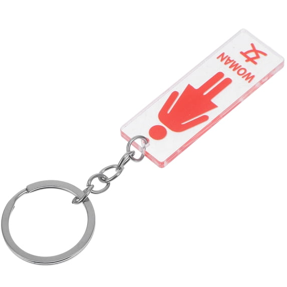 AURARMLET Red Restroom Pass Keychain with Acrylic Material for Office ...