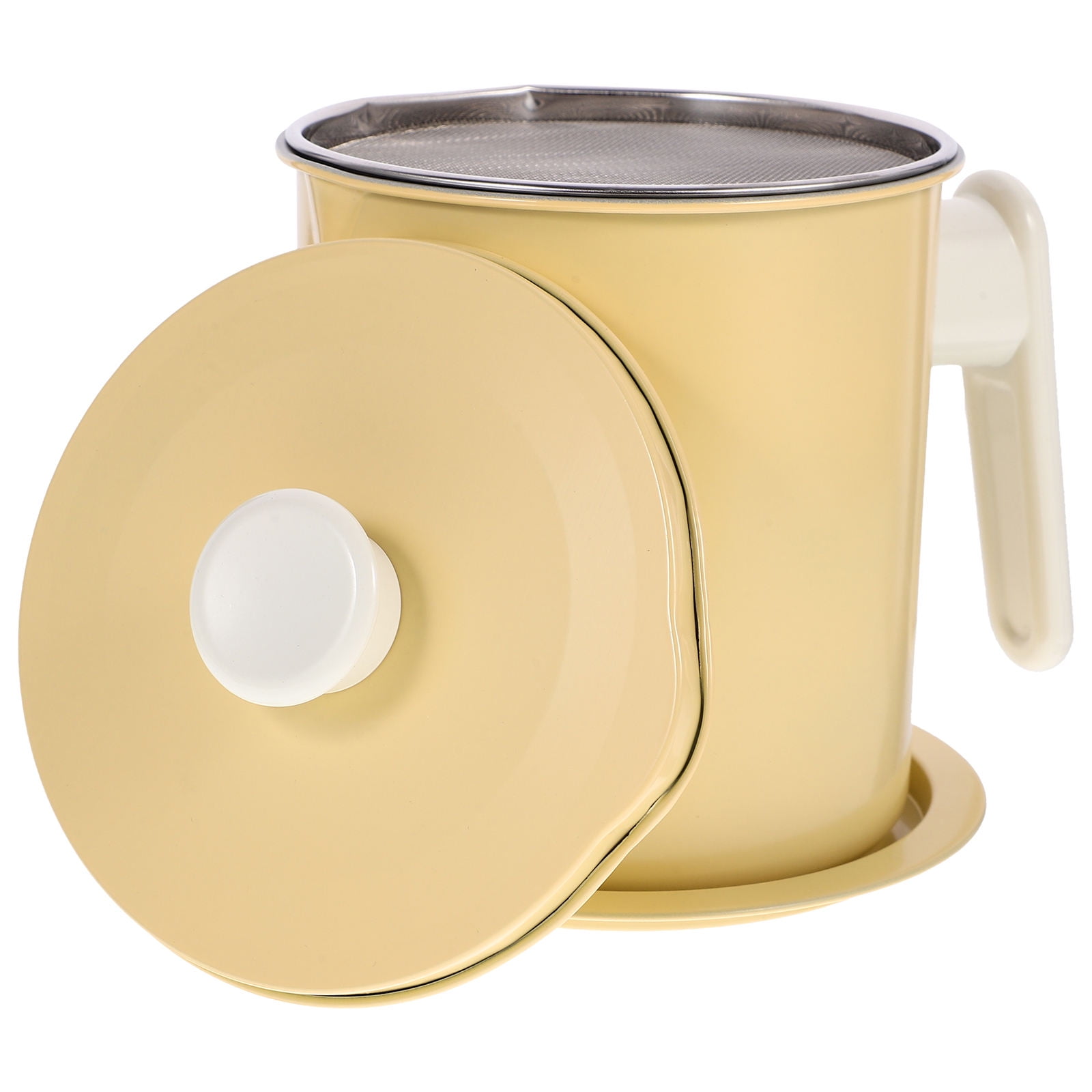 AURARMLET Kitchen Oil Filter Tray Grease Container for Cooking, Khaki ...