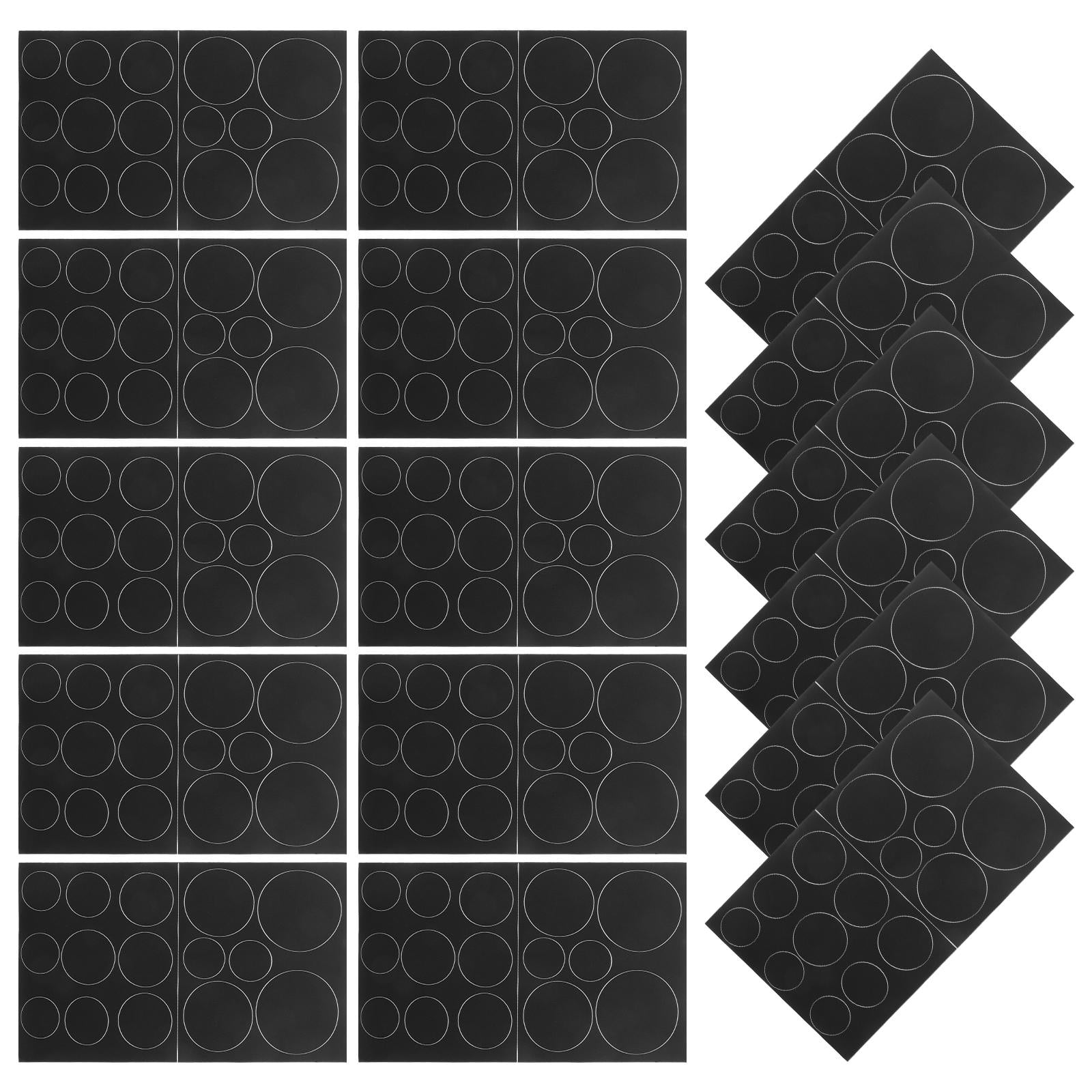 AURARMLET Black Self-Adhesive Circle Patches for Clothes Versatile DIY ...