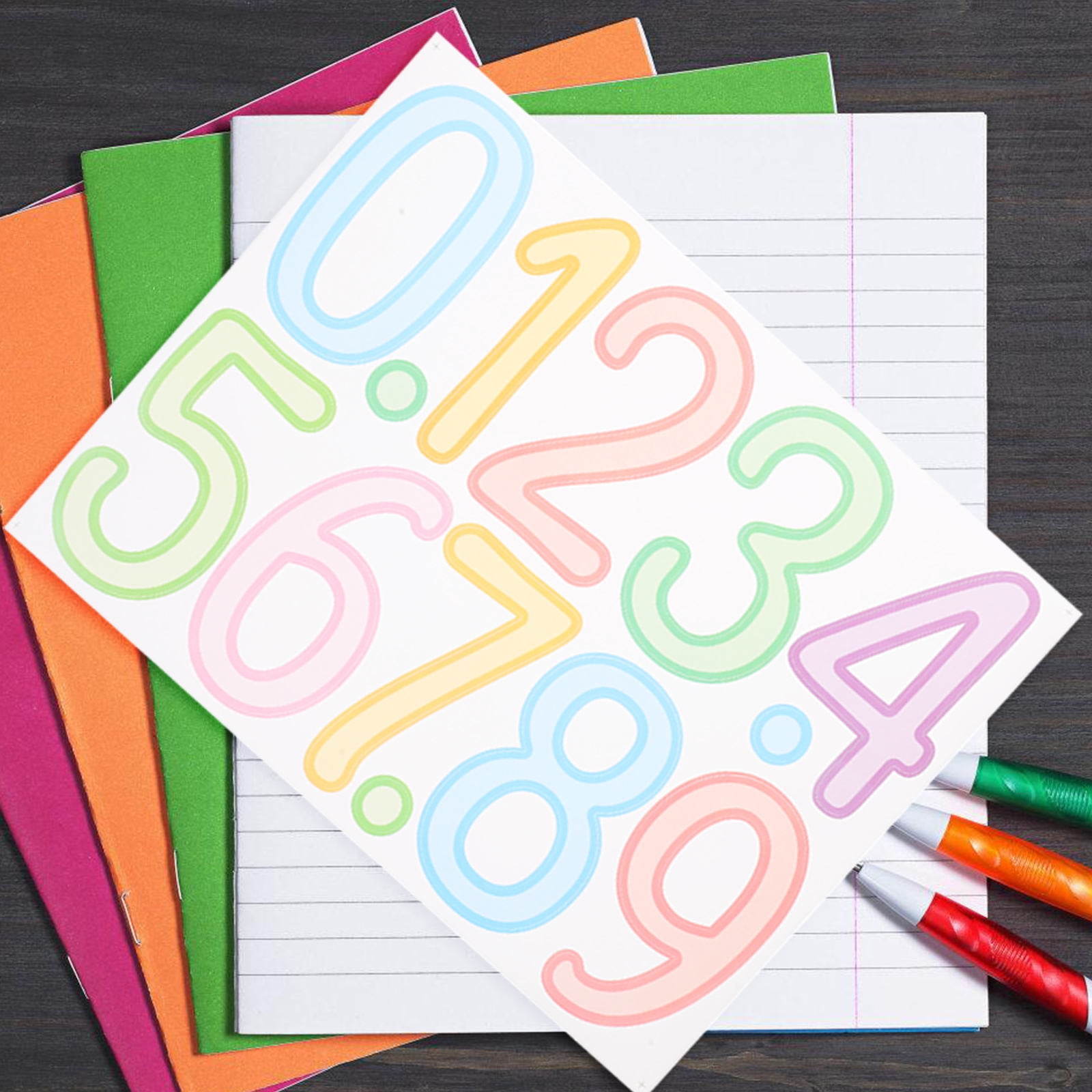 AURARMLET SelfAdhesive Vinyl Number Stickers in Assorted Colors for ...