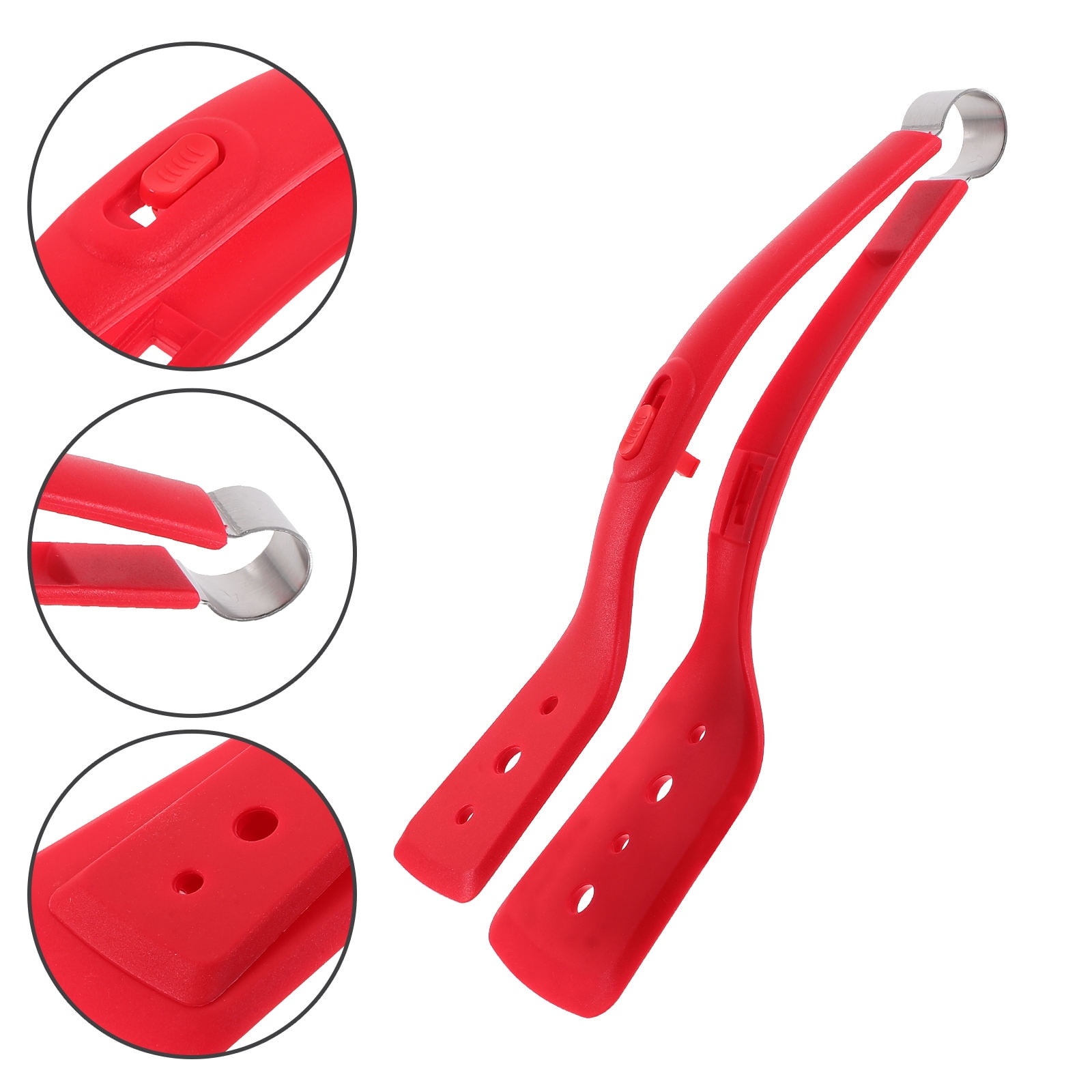 AURARMLET Silicone Kitchen Clamp Tong for Cooking Fish Steak and Eggs ...