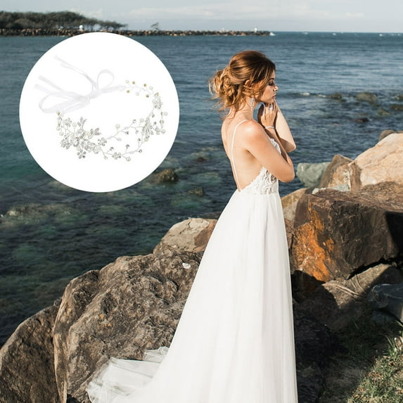 AURARMLET Silver Alloy Bride Hair Band Fashionable Headdress Durable ...