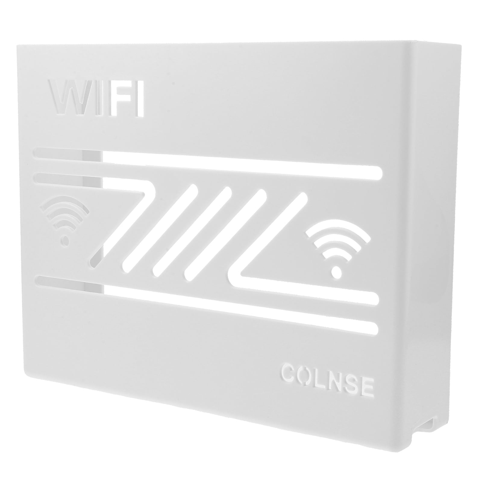 AURARMLET Space Saving White Wall Mounted WiFi Router Storage Box for ...