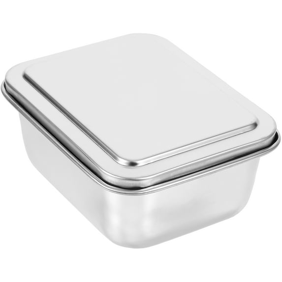 AURARMLET Silver Stainless Steel Baking Pan with Lid Nonstick for Home ...