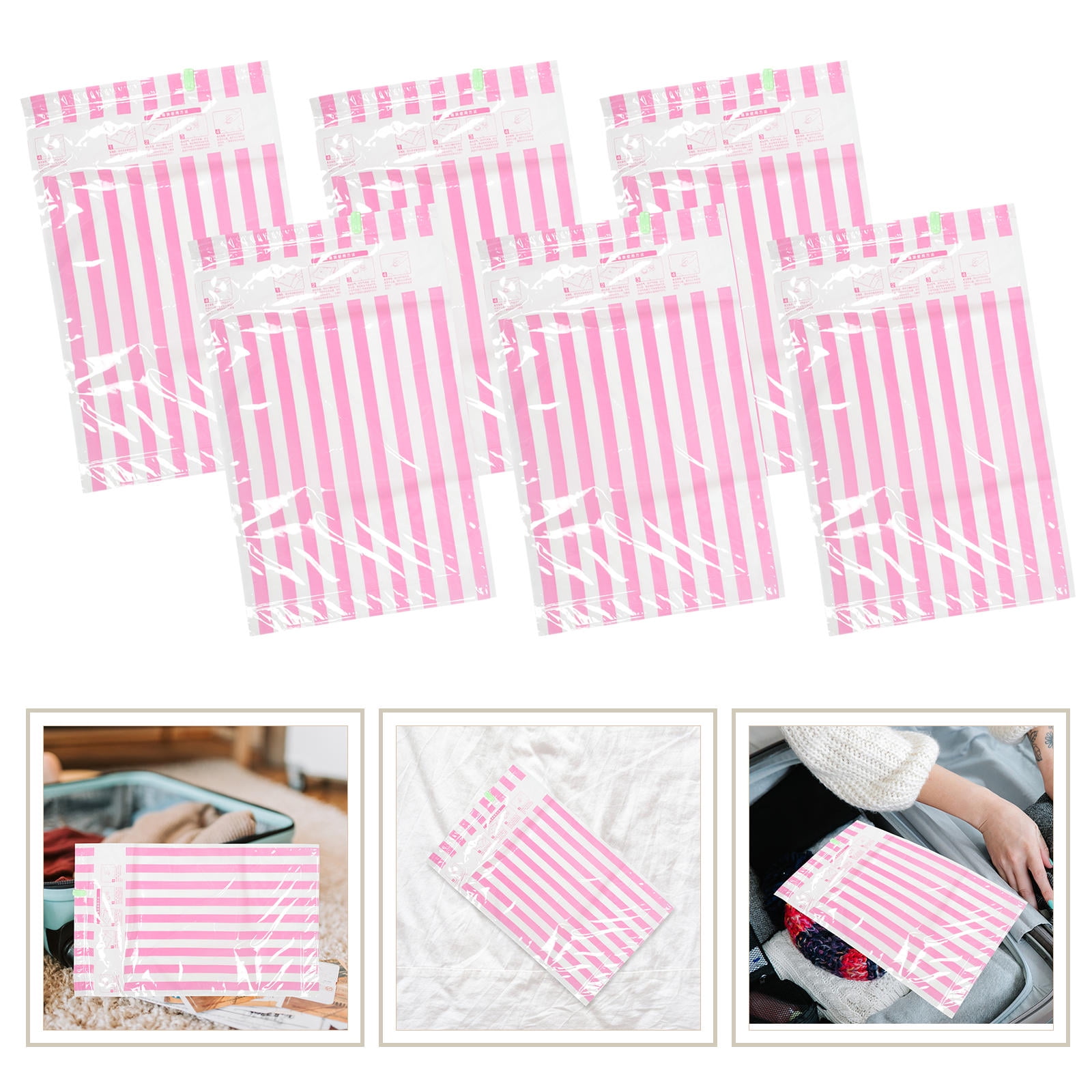 AURARMLET Storage Compression Bags 10Pack for Clothes Space-Saving and Dustproof Pe Flat Design ...