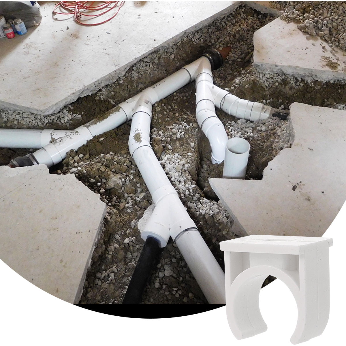 AURARMLET U-Tube Clamp Pipe Support PVC 100pcs Plumbing Hardware for ...