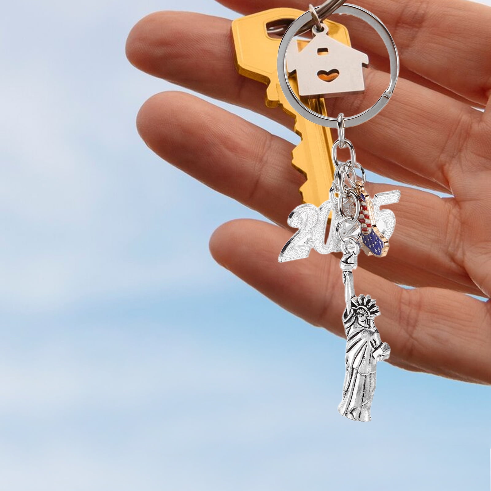 AURARMLET Usa Keychain New York Souvenirs Metal Boot Shaped American ...