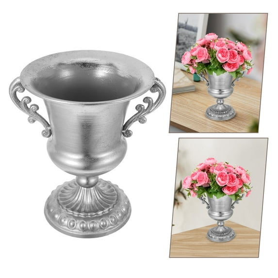 AURARMLET Elegant European Vase Iron Silver for Sophisticated Home ...