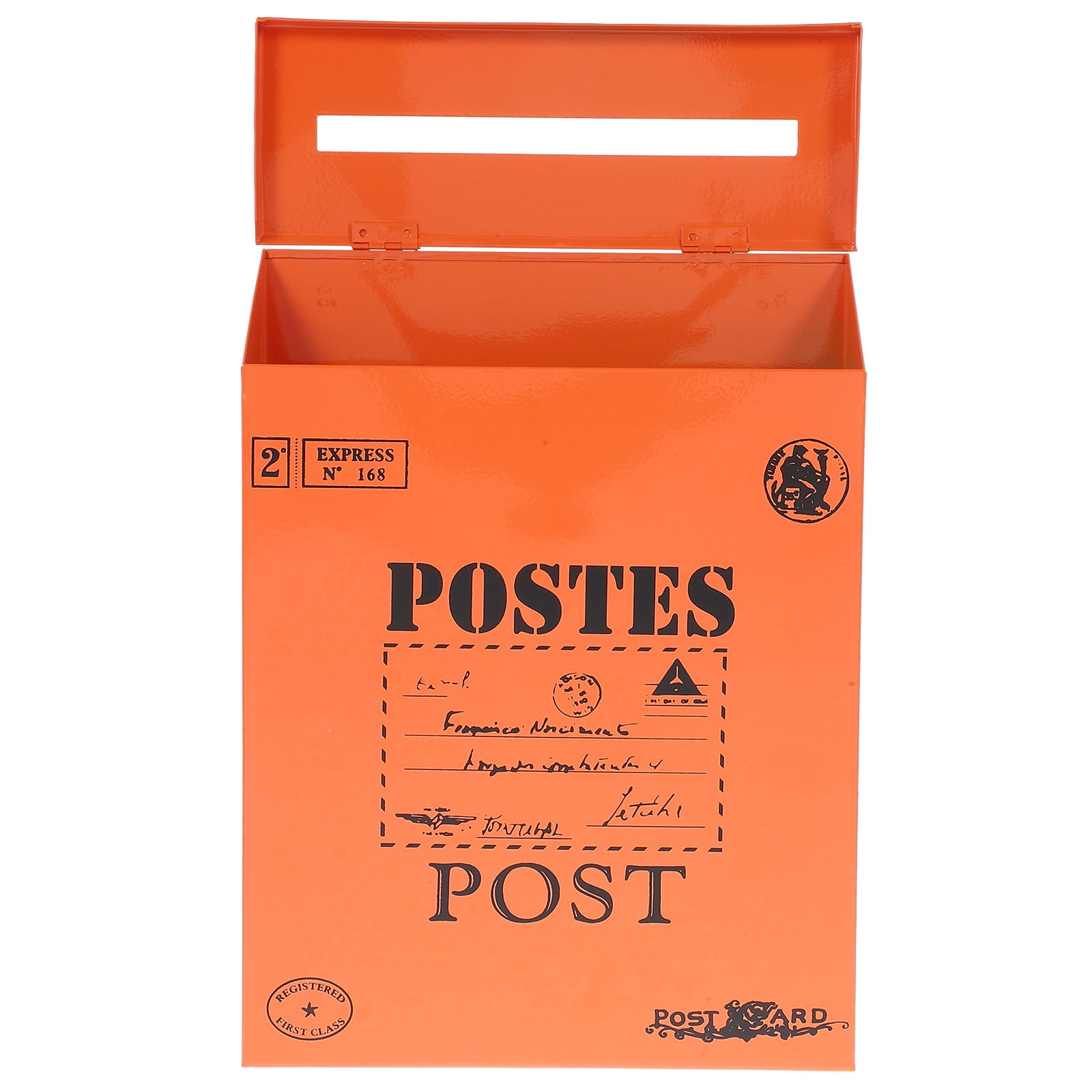 AURARMLET Metal Mailboxes for Outside Orange Wall Mount Mailbox for ...