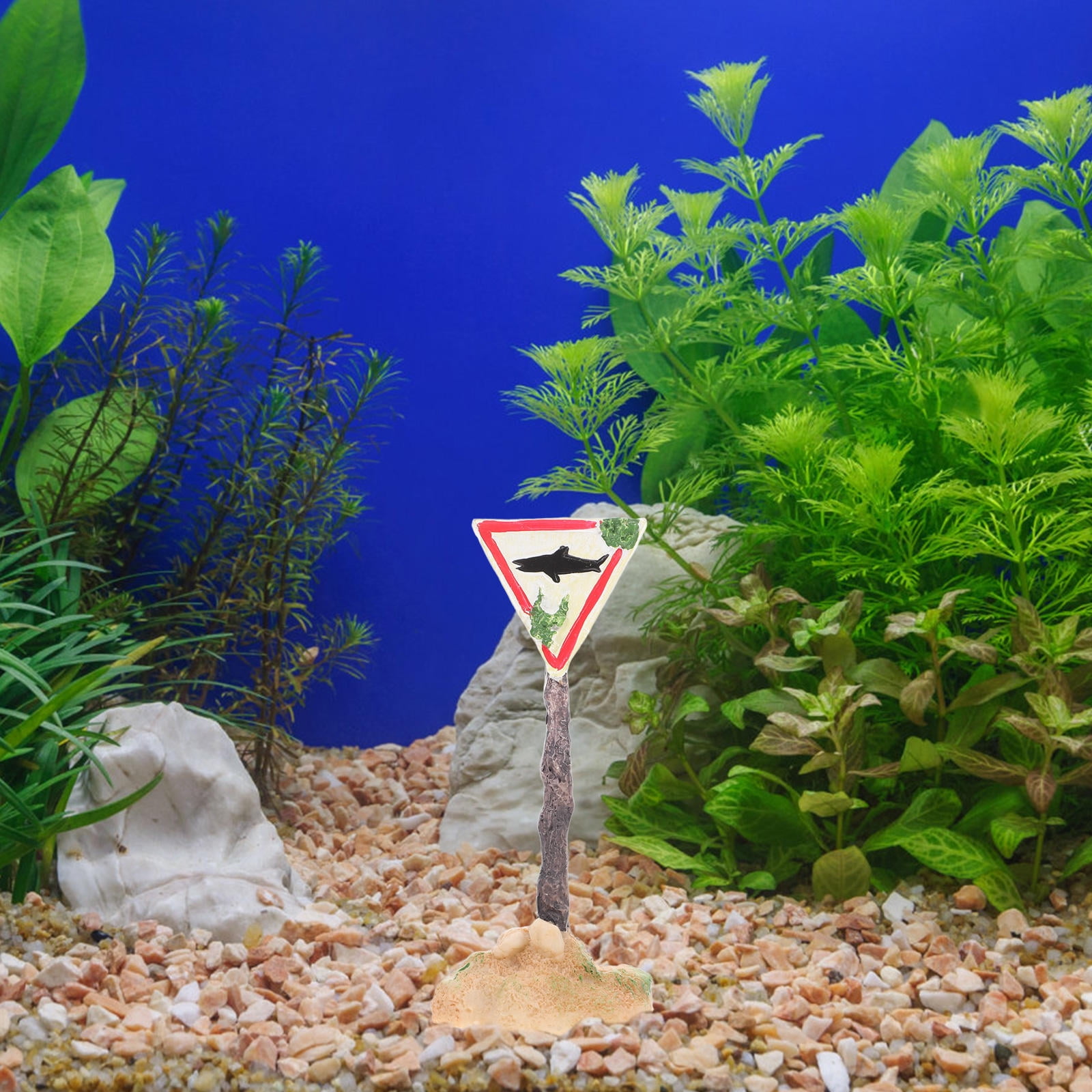 AURARMLET Whimsical Resin Aquarium Shark Warning Sign for Decorative ...