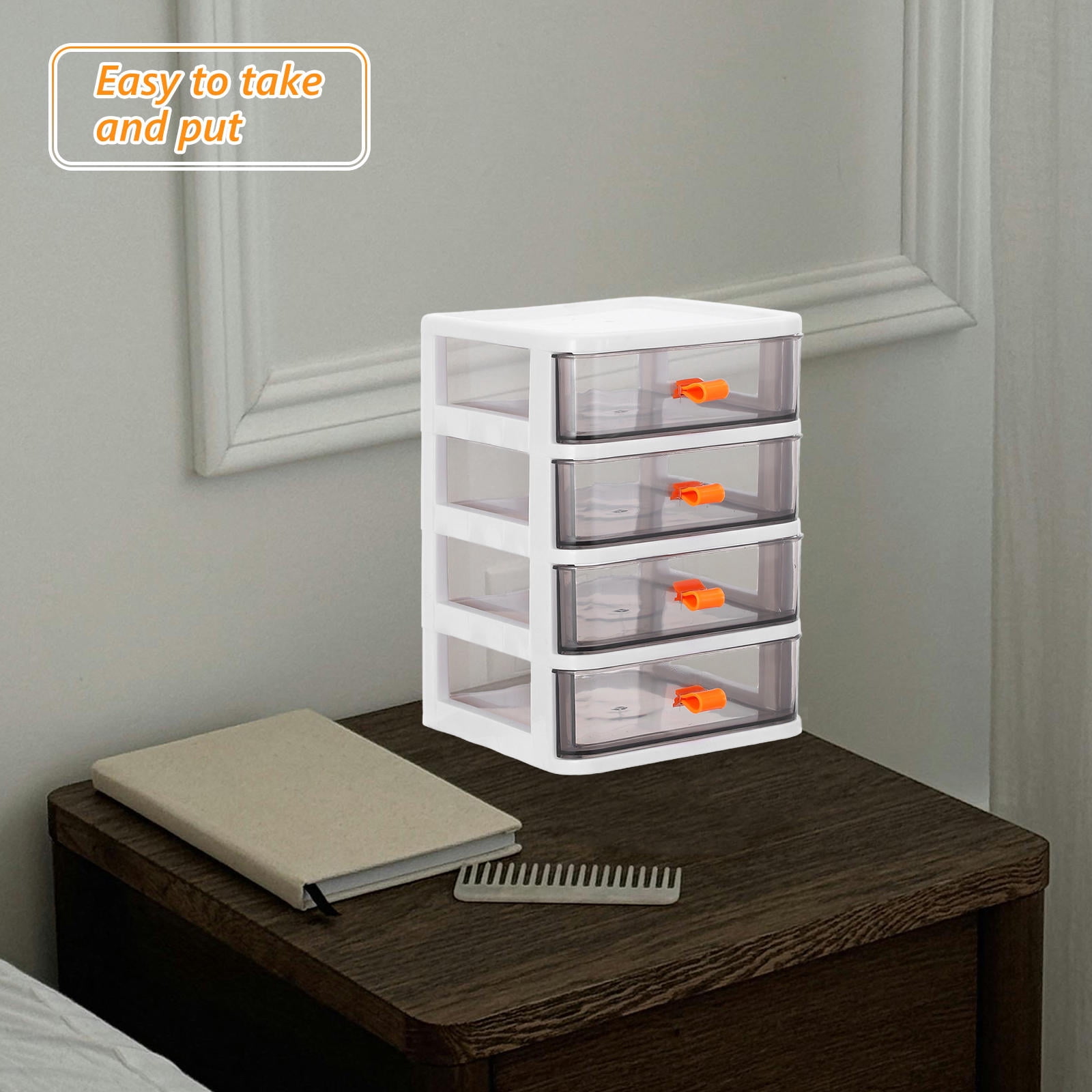 AURARMLET White Plastic Drawer Organizer for Kitchen Storage, Efficient ...