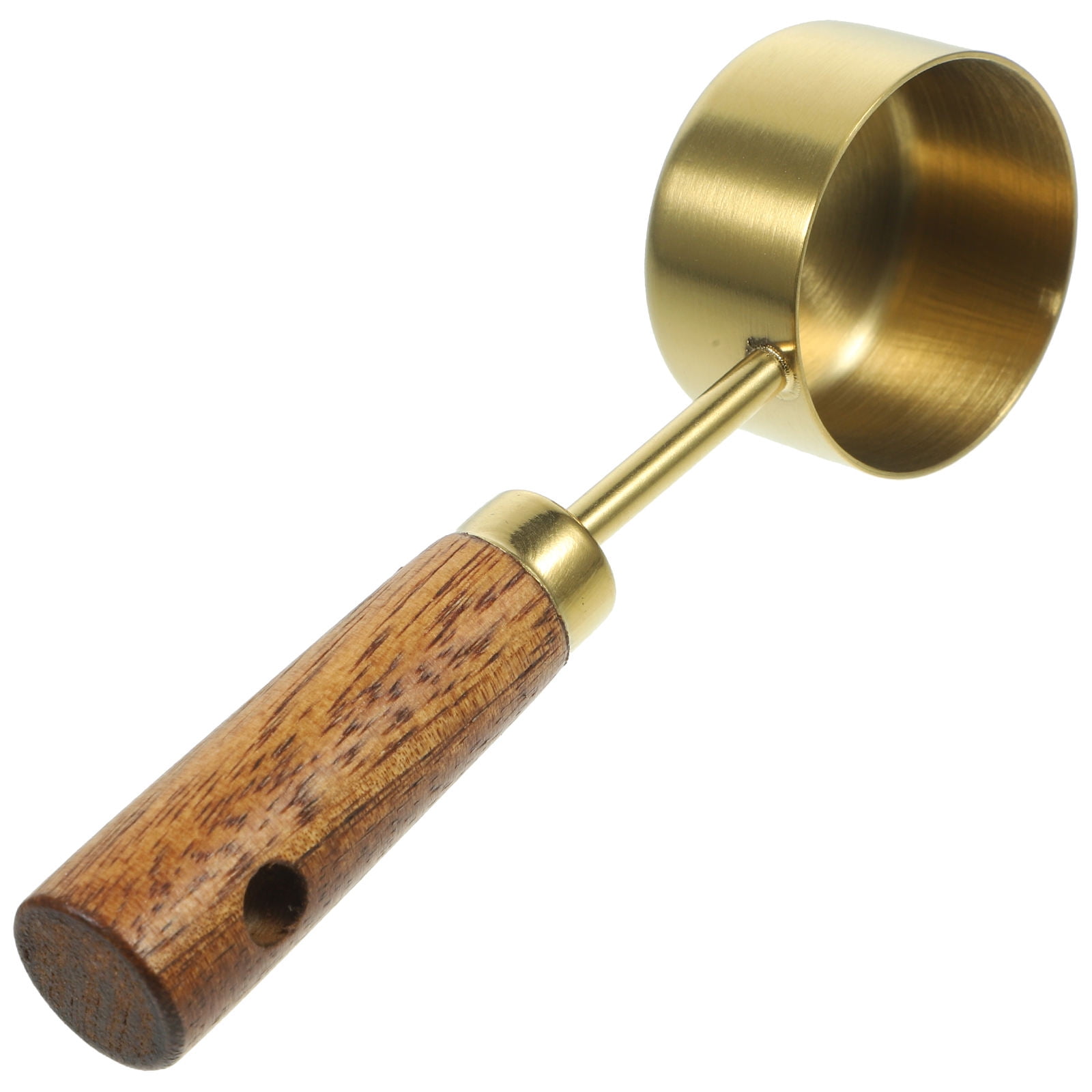 AURARMLET Golden Coffee Scoop with Wood Handle for Precise Kitchen ...