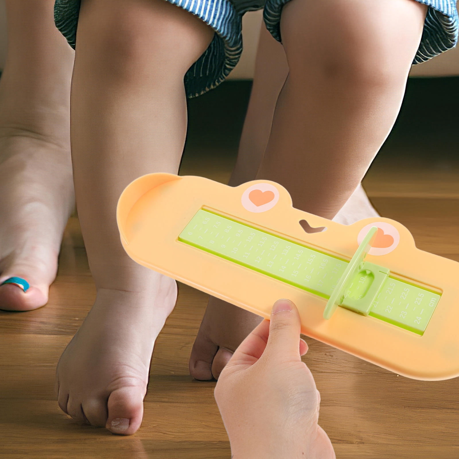AURARMLET Yellow Baby Foot Measurer Reusable Plastic Tool for Accurate ...