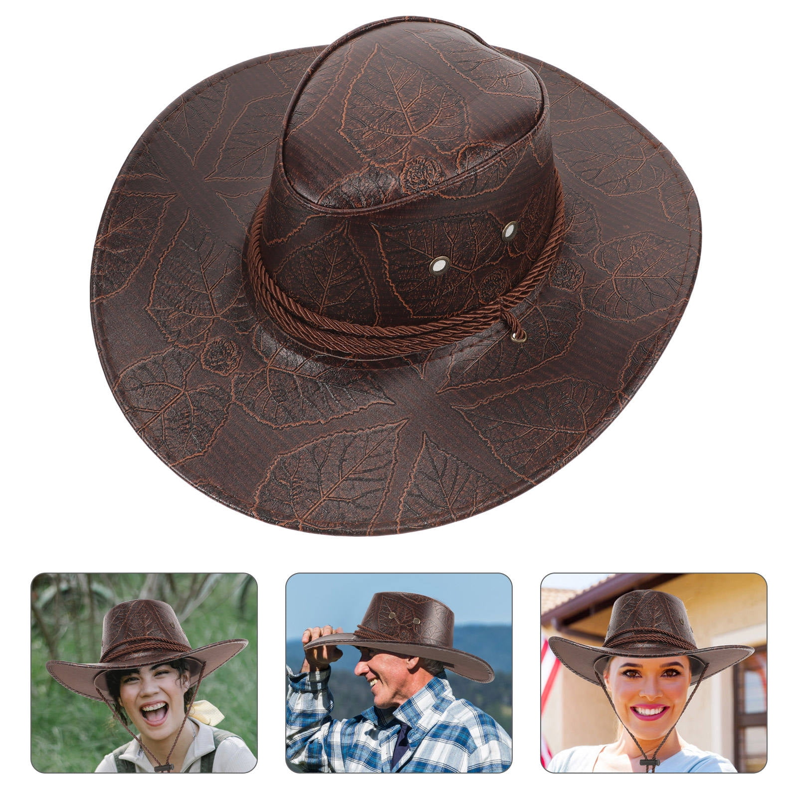 AURARMLET Dark Brown Cowboy Hat Unisex Western Hat for Daily Use ...