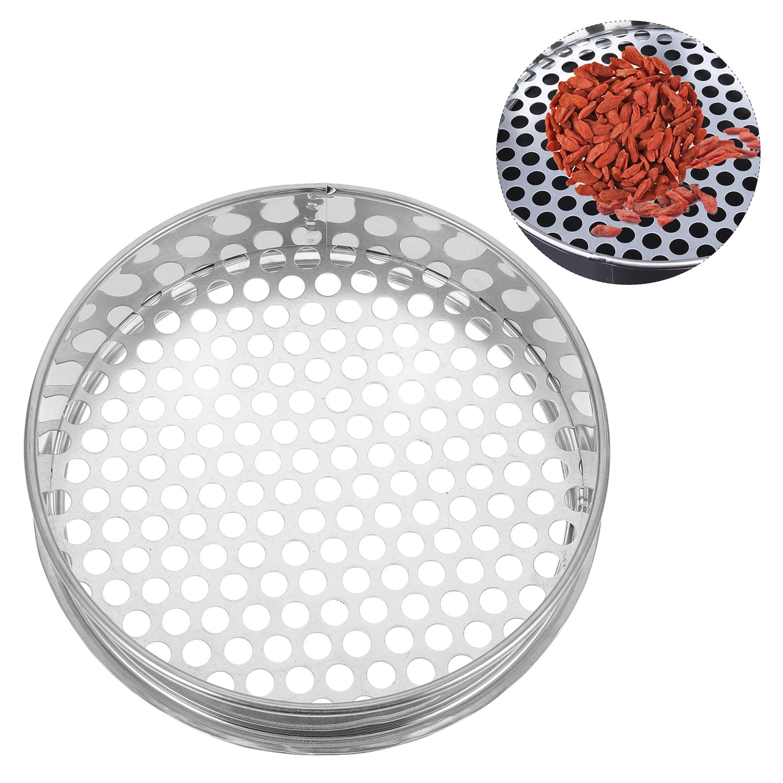 AURARMLET round hole sieve Sifter Stainless Steel 1Pcs Gardening ...