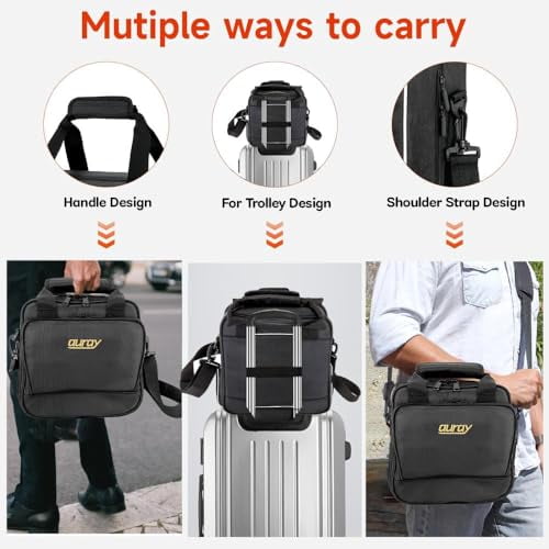 AURAY Nylon Padded Mixer Bag with Gear Protector, Removable Strap ...