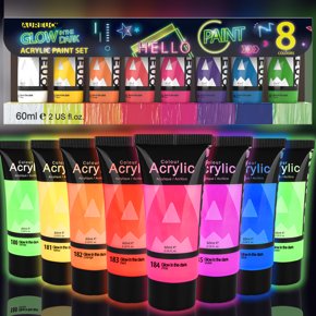 UV Reactive Paint for Arts and Crafts Bright Neon Glow Effects