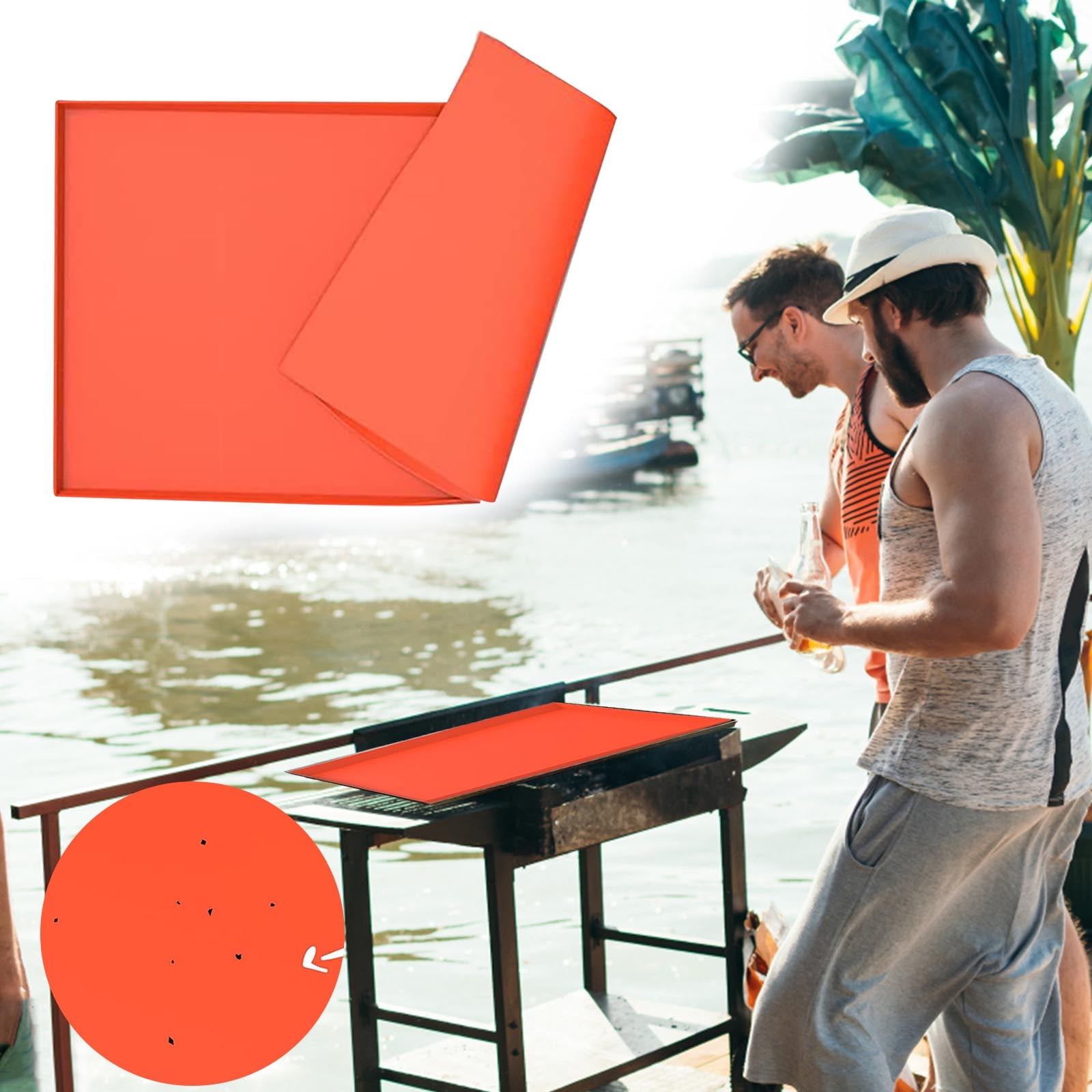 AURIGATE 17" Silicone Mat for Blackstone Griddle Top, 100% Silicone ...