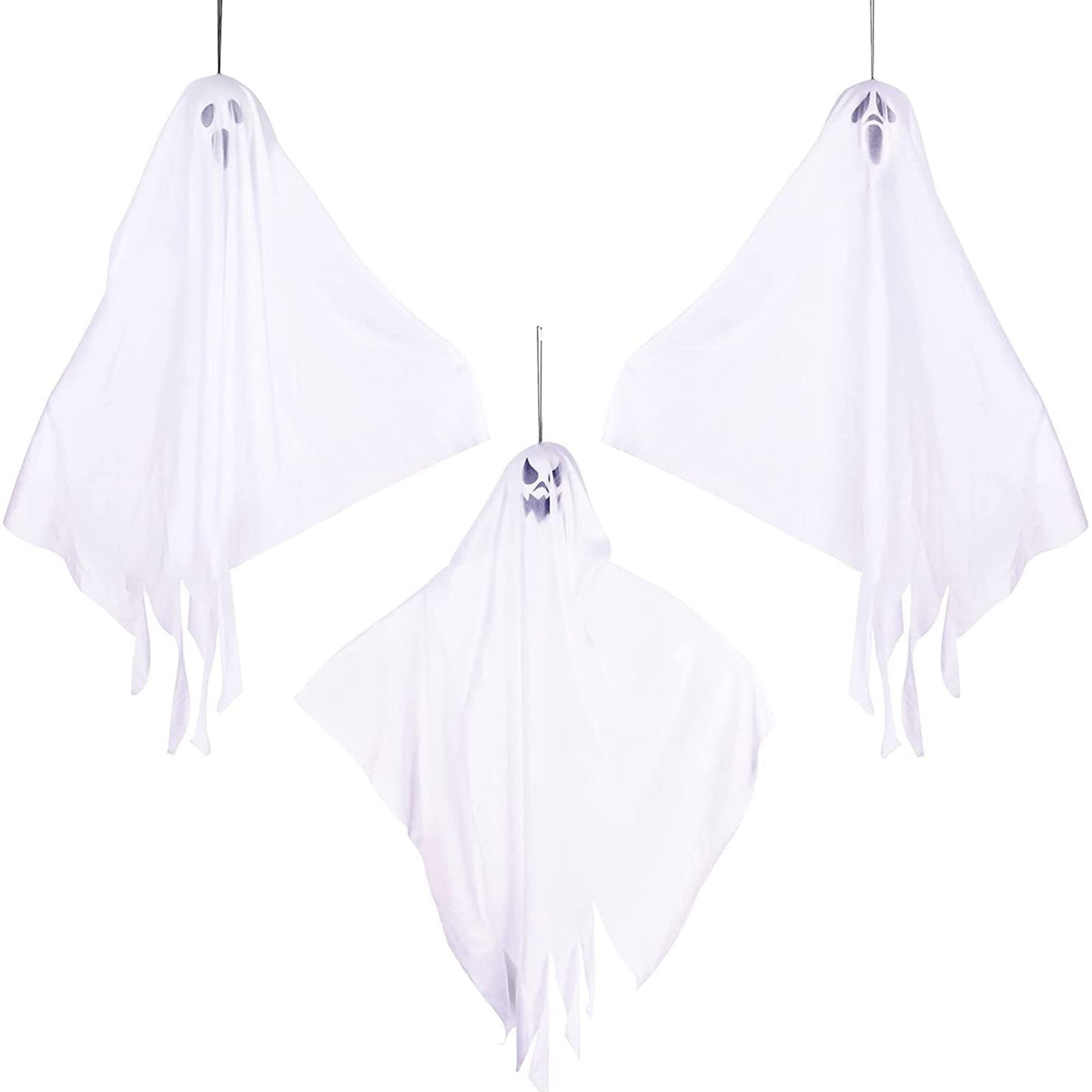AURIGATE 3 Pack Halloween Hanging Ghosts Decoration 24 inch Big Flying ...