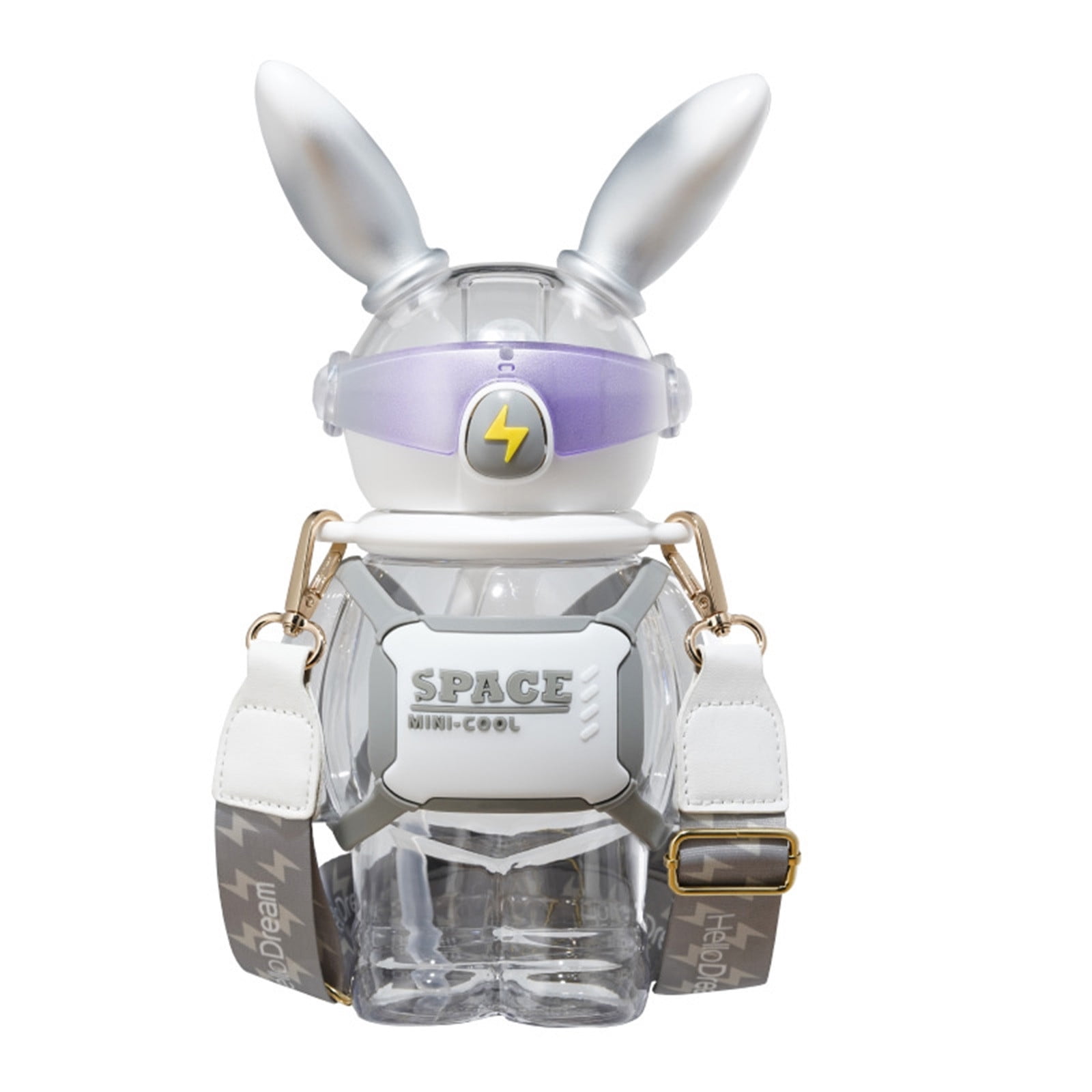 AURIGATE 39 Oz Rabbit Water Bottle With Straw, Cool Lightning Space ...