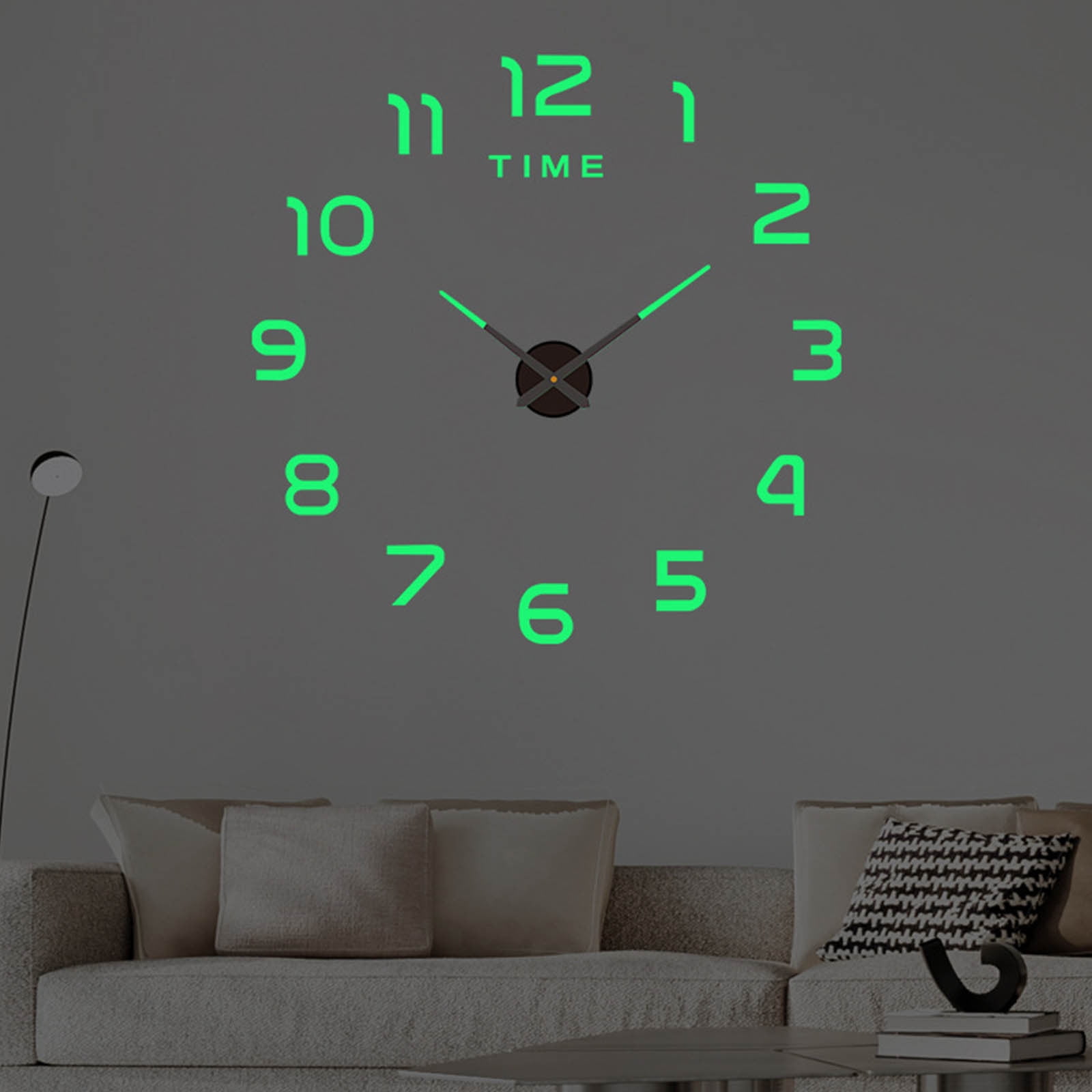 AURIGATE 3D DIY Wall Clock Decor Sticker Mirror Frameless Large DIY ...