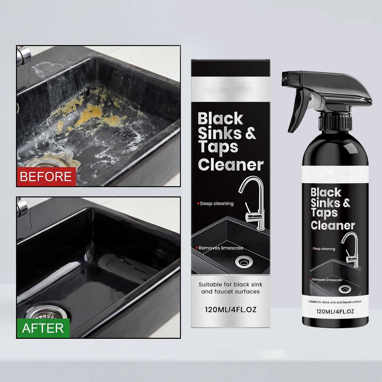 AURIGATE 4 oz Hard Water Stain Remover, Sink, Faucet and Stainless ...