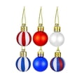 AURIGATE 54 Pcs Independence Day Patriotic Plastic Ball Pendants ...