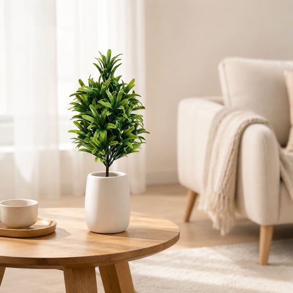 AURIGATE Artificial Evergreen Tree Ground Stake, Green Plastic Fake ...
