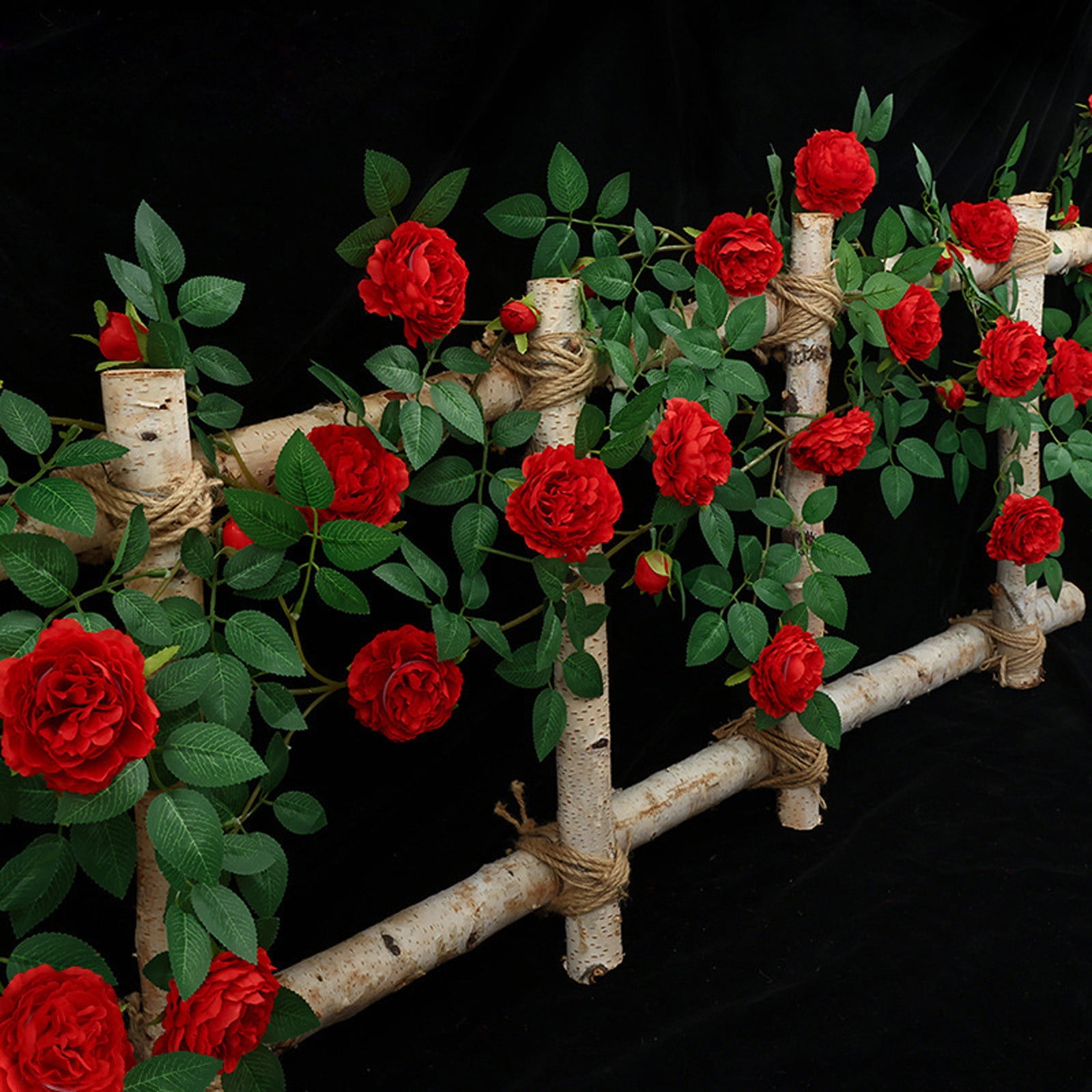 AURIGATE Artificial Rose Vines Flowers Garland 5.9ft Silk Velvet Rose ...