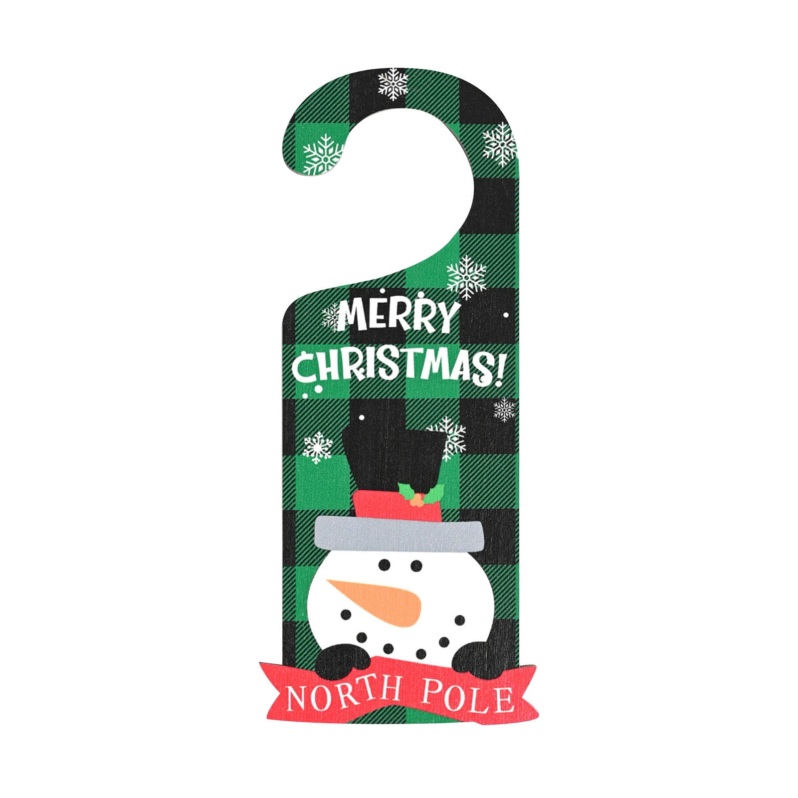 AURIGATE Christmas Door Sign Santa Claus Snowman Door Knob Hangers for ...