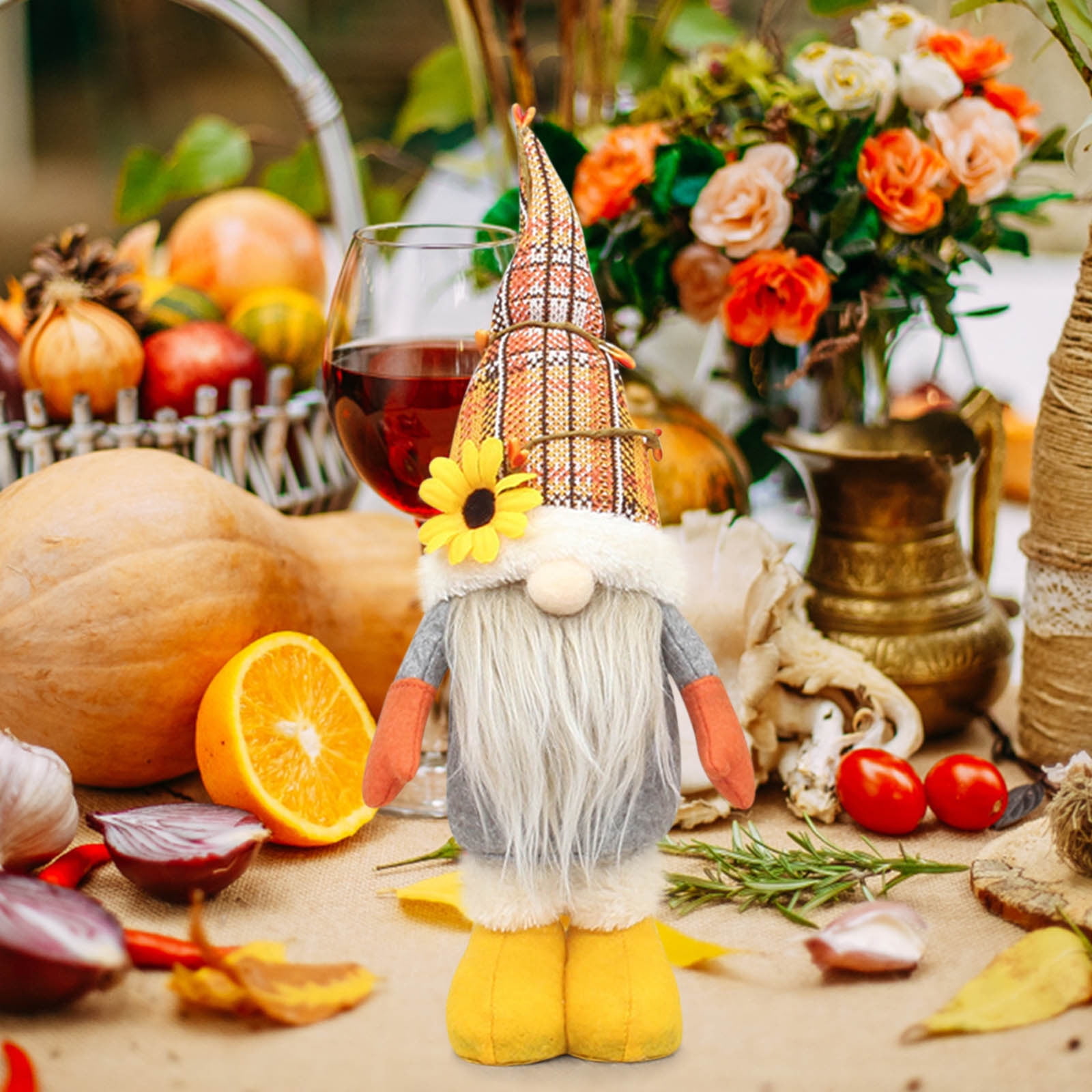 AURIGATE Fall Thanksgiving Gnomes Plush Decorations - Handmade Swedish ...
