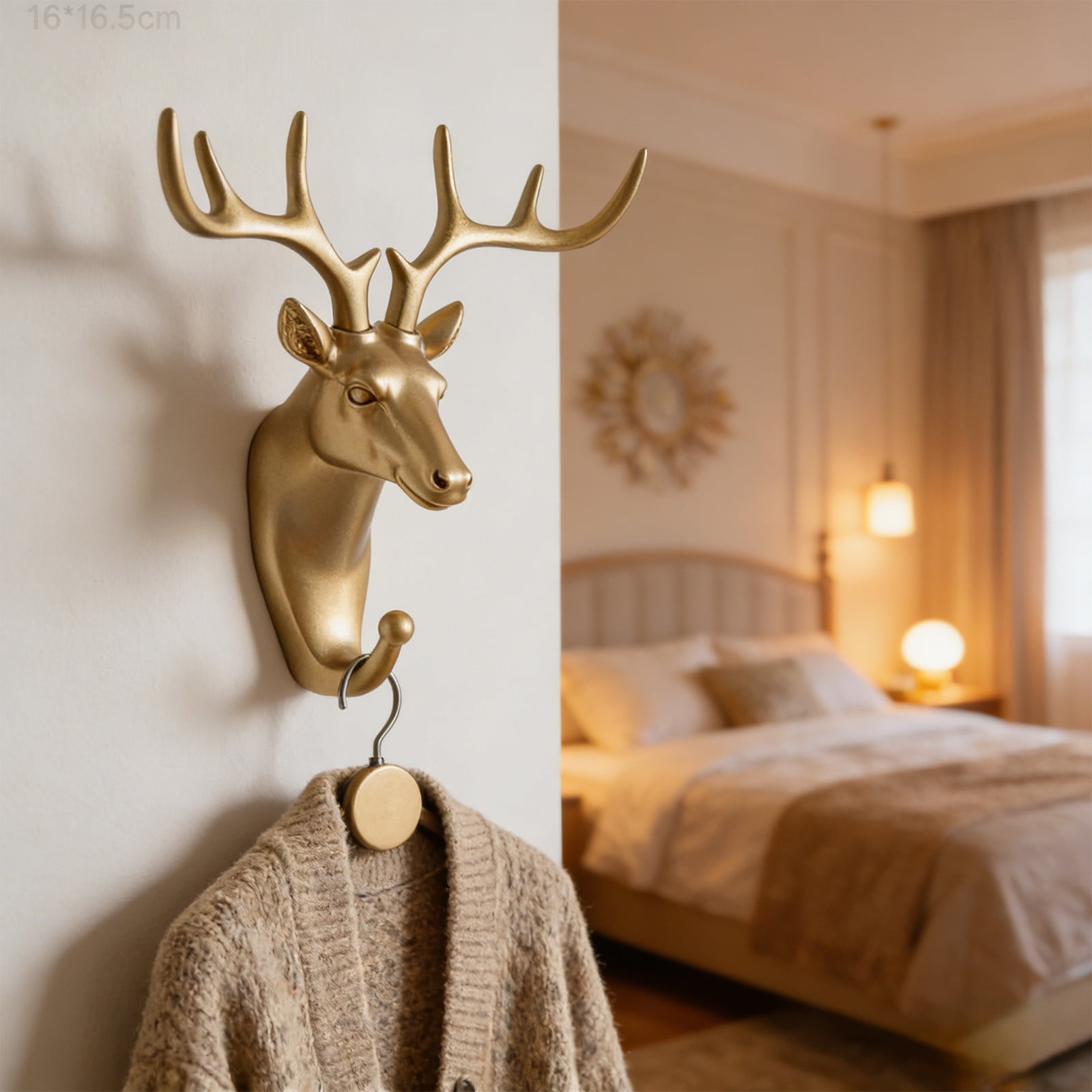 AURIGATE Gold Animals Wall Hook, Animal Decorative Wall Mount Coat ...