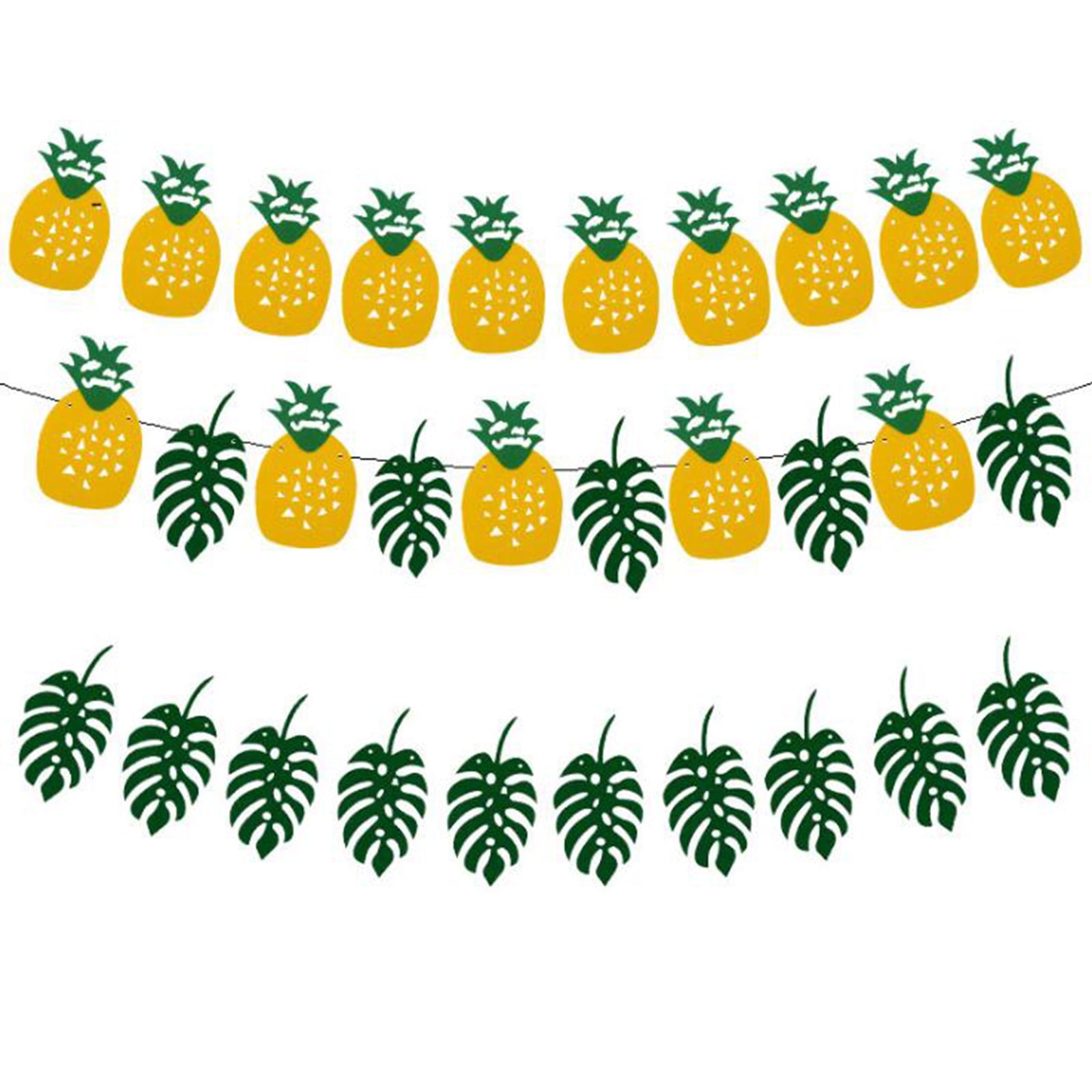 AURIGATE Hawaiian Party Decorations, Tropical Aloha Banner, Pineapple ...