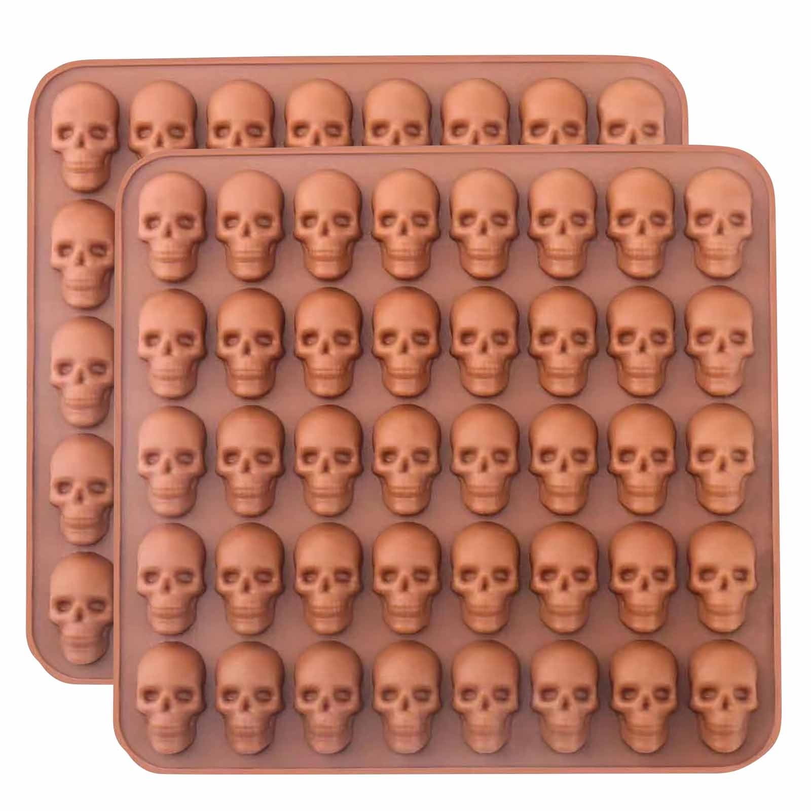 AURIGATE Ice Cube Tray 2PCS Halloween Hot 40 Even Skull Ice Grill ...