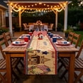 AURIGATE Independence Day Table Flag, Star Striped Floral Print Dining ...