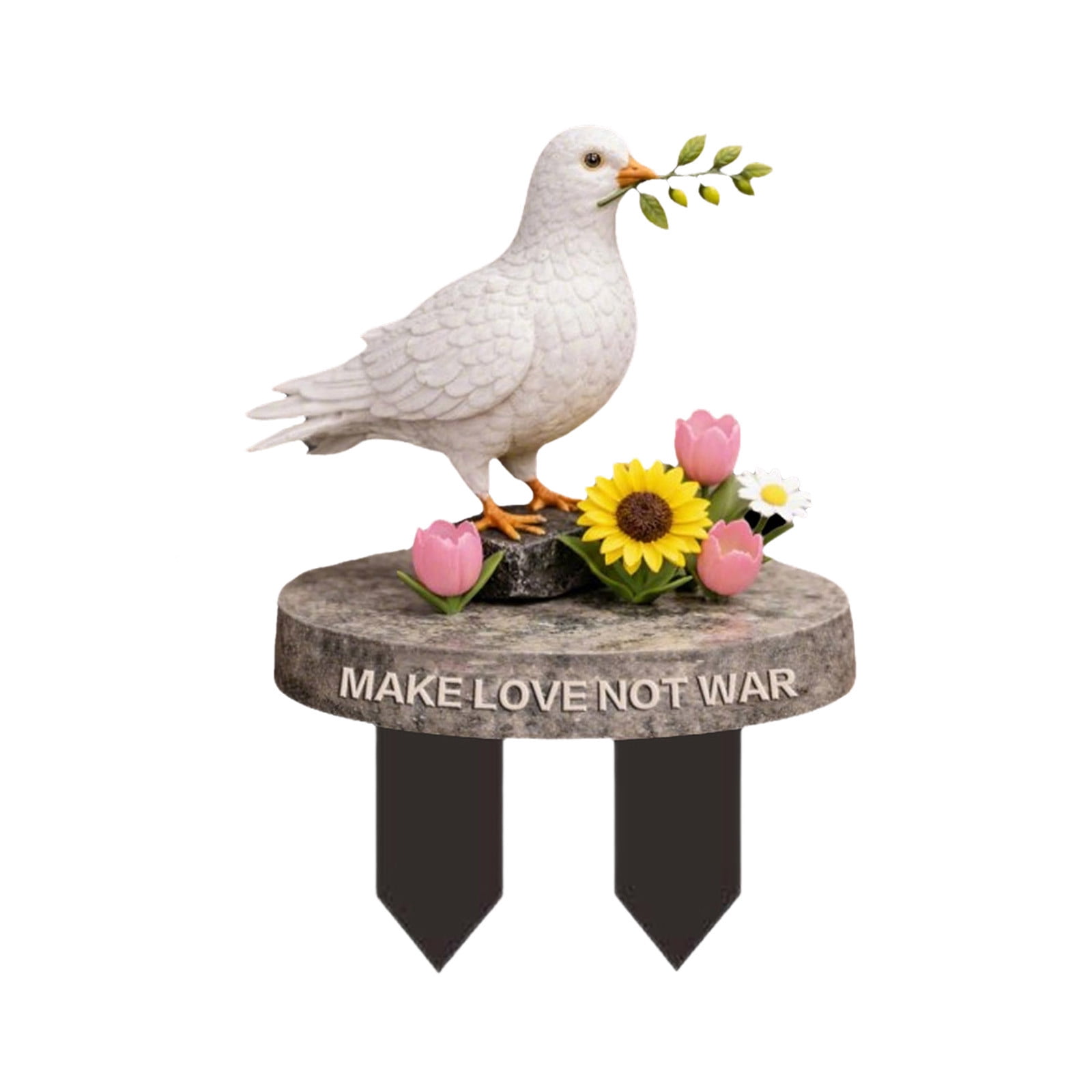AURIGATE Peace Dove Garden Decorative Stake 7.87x11.81in Acrylic, 2D ...