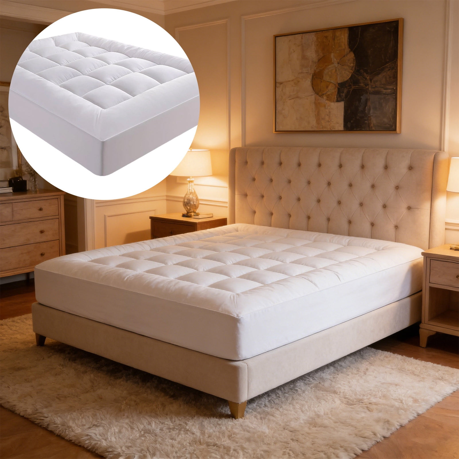 AURIGATE Premium Quilted Extra Thick Mattress Topper, 39x75 Inch ...