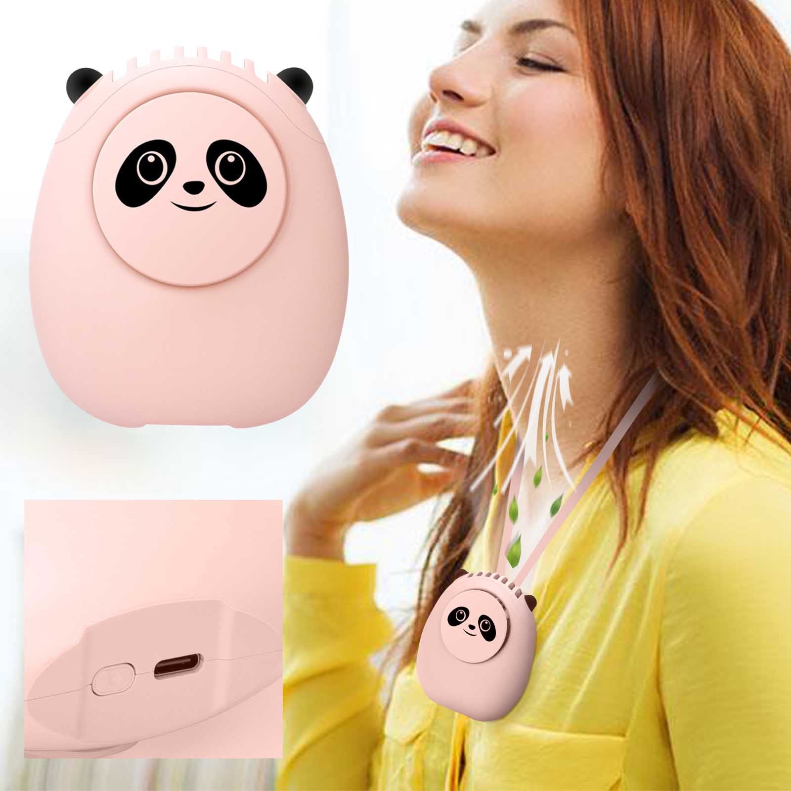 AURIGATE USB Mini Portable Fans Cute Panda Rechargeable Electric ...