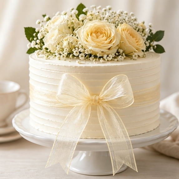 AURIGATE Wavy Edges Ribbon Fish Tail Tulles, Sheer Organza Ribbon ...