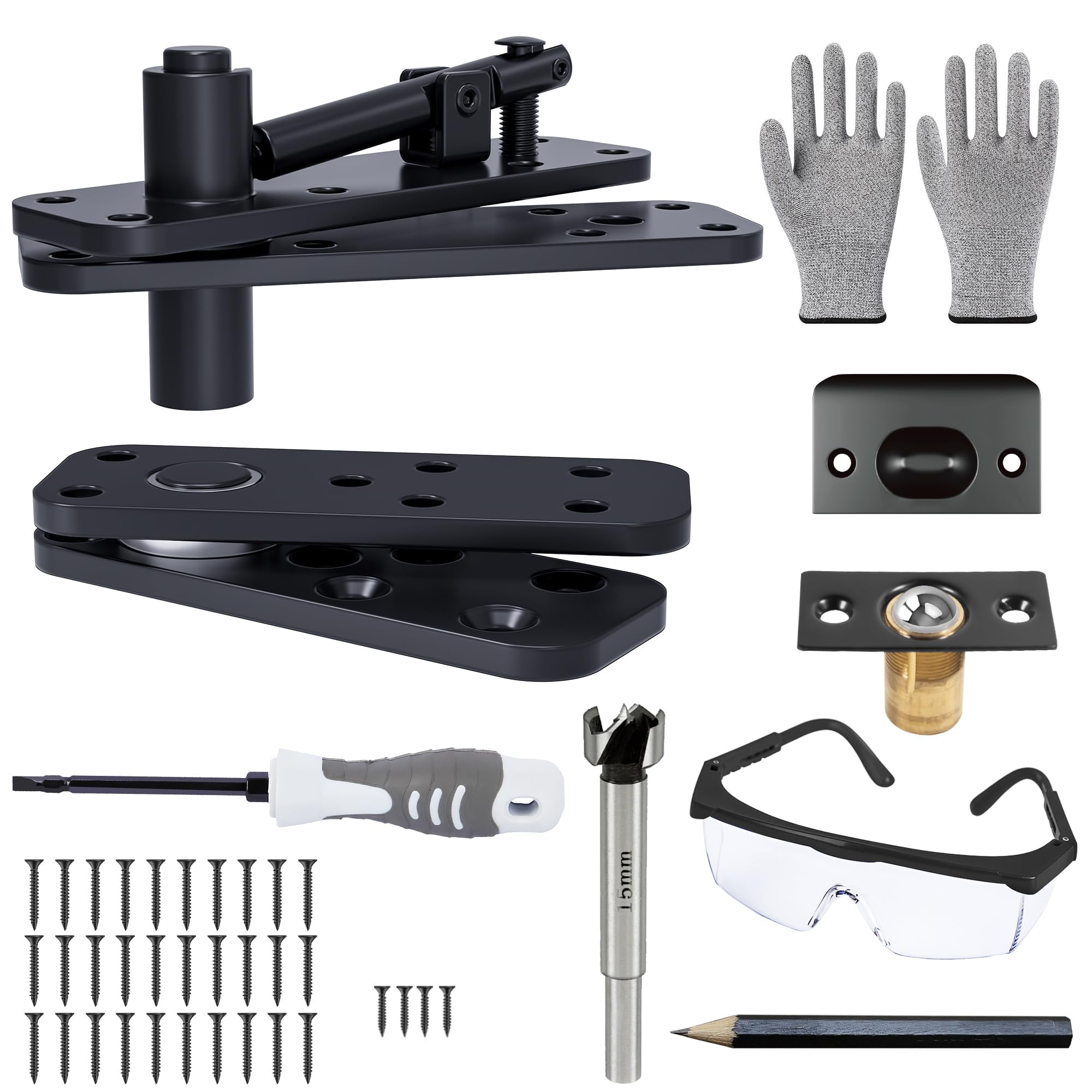 AURIXUS Hidden Door Hinge, 573 LB/260KG Heavy Duty Hidden Hinges, with ...