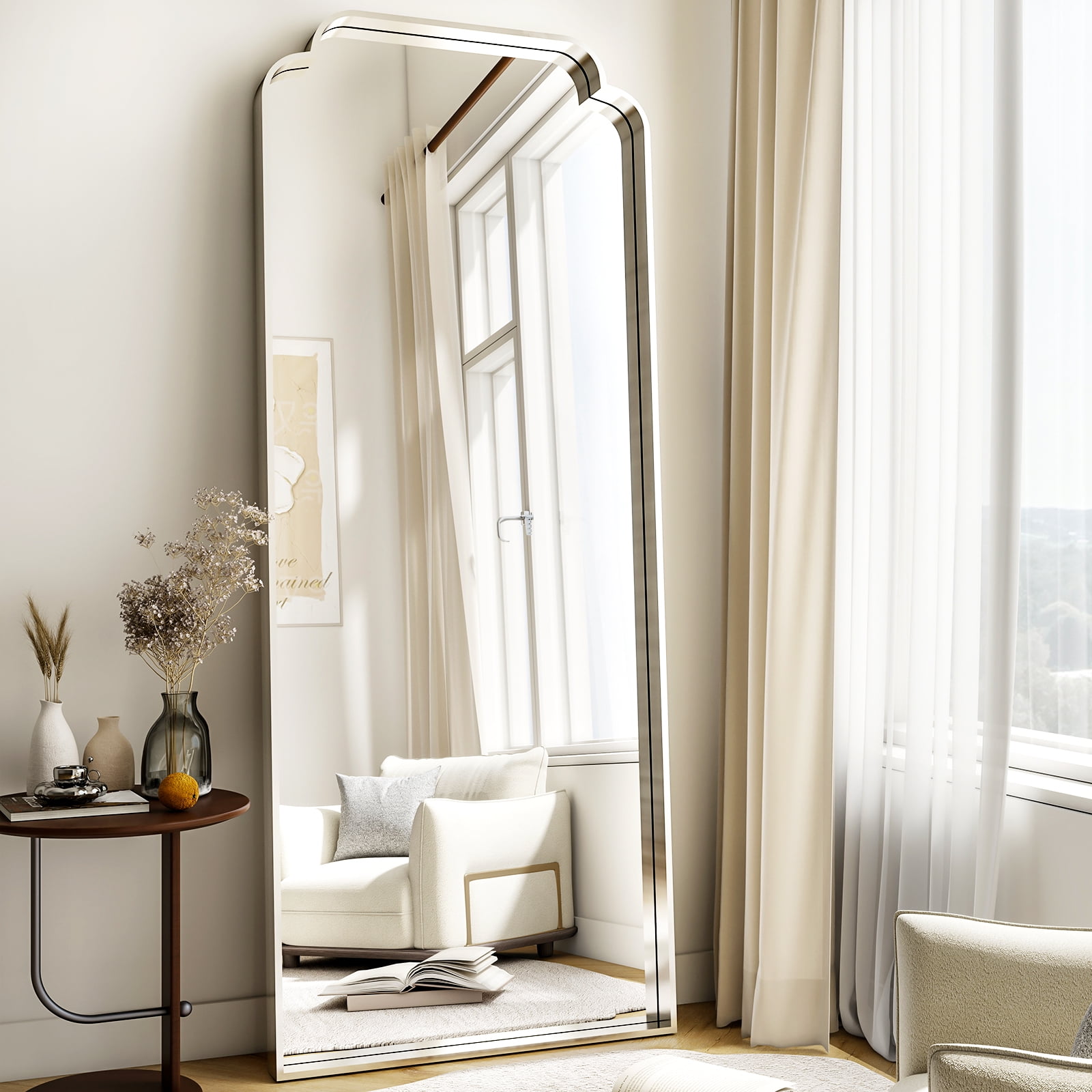 AUROMIR 69"x25" Arched Full Length Mirror Modern Floor Mirror with Deep ...